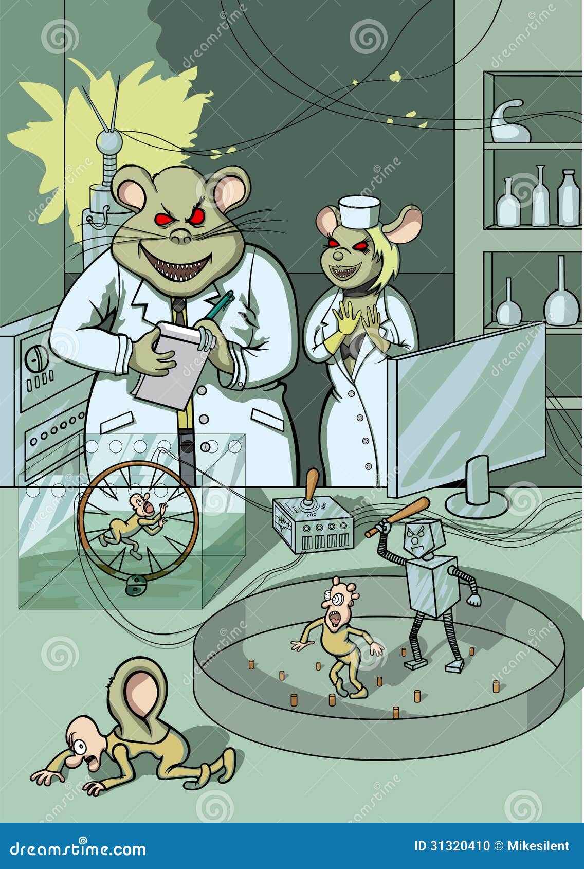 Scientific experiment stock vector. Illustration of extension - 31320410