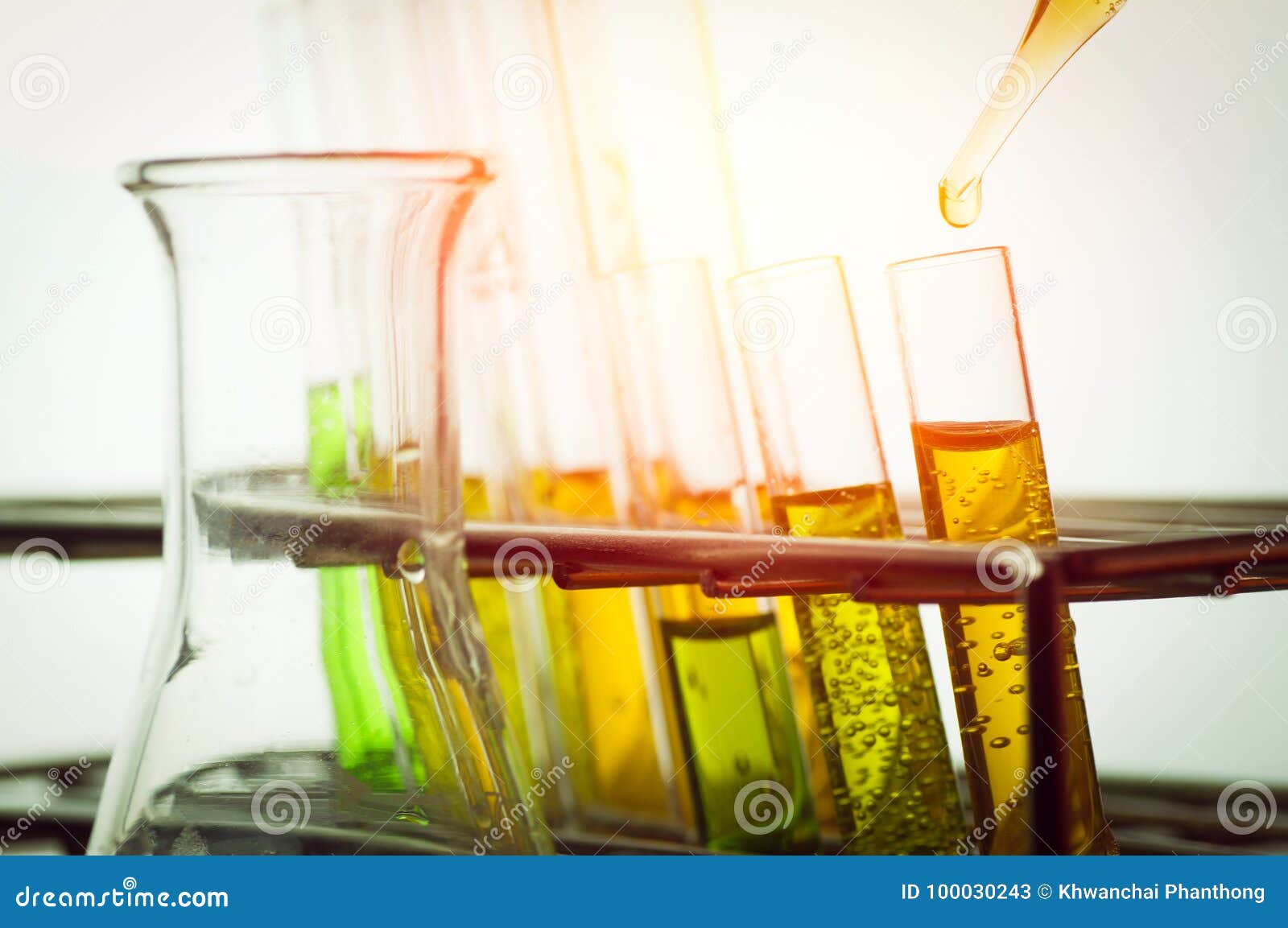 Scientific Experiments, Laboratory Equipment and Test Tubes Stock Image ...