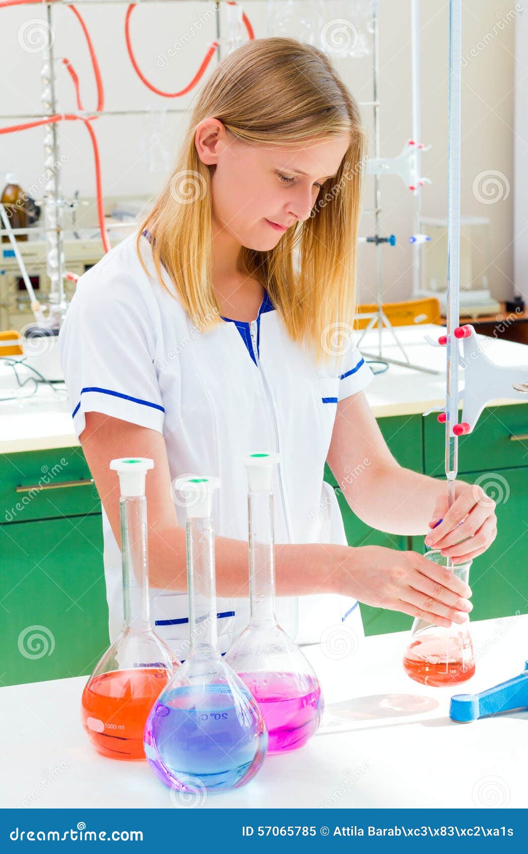 Scientific Experiments on New Substances Stock Image - Image of beaker ...