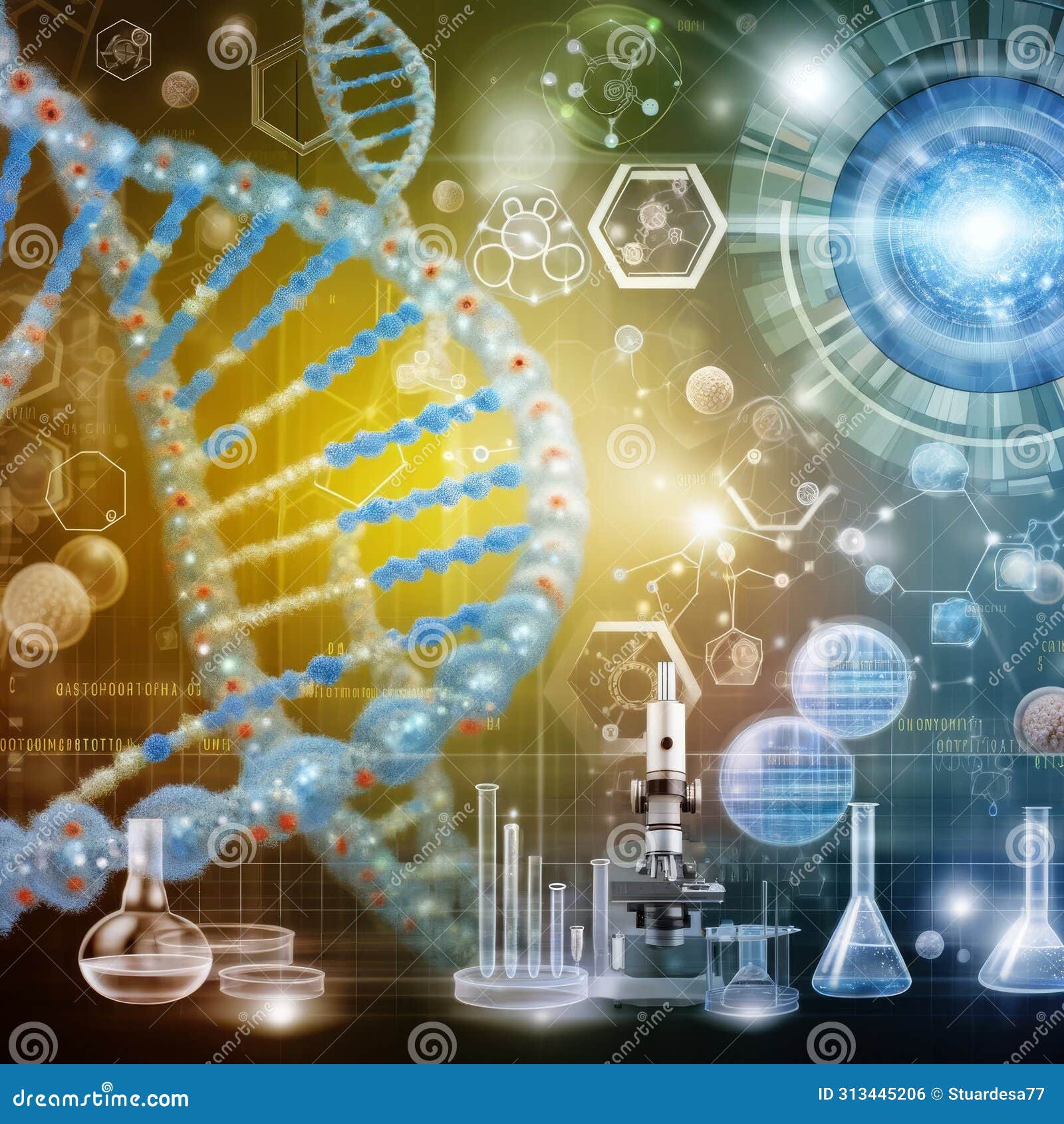 Scientific Exploration Abstract Stock Photo - Image of biotechnology ...