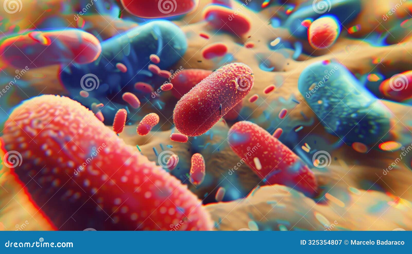 Scientific Exploration: Ultra-Realistic Microscopic Ecosystem Stock ...