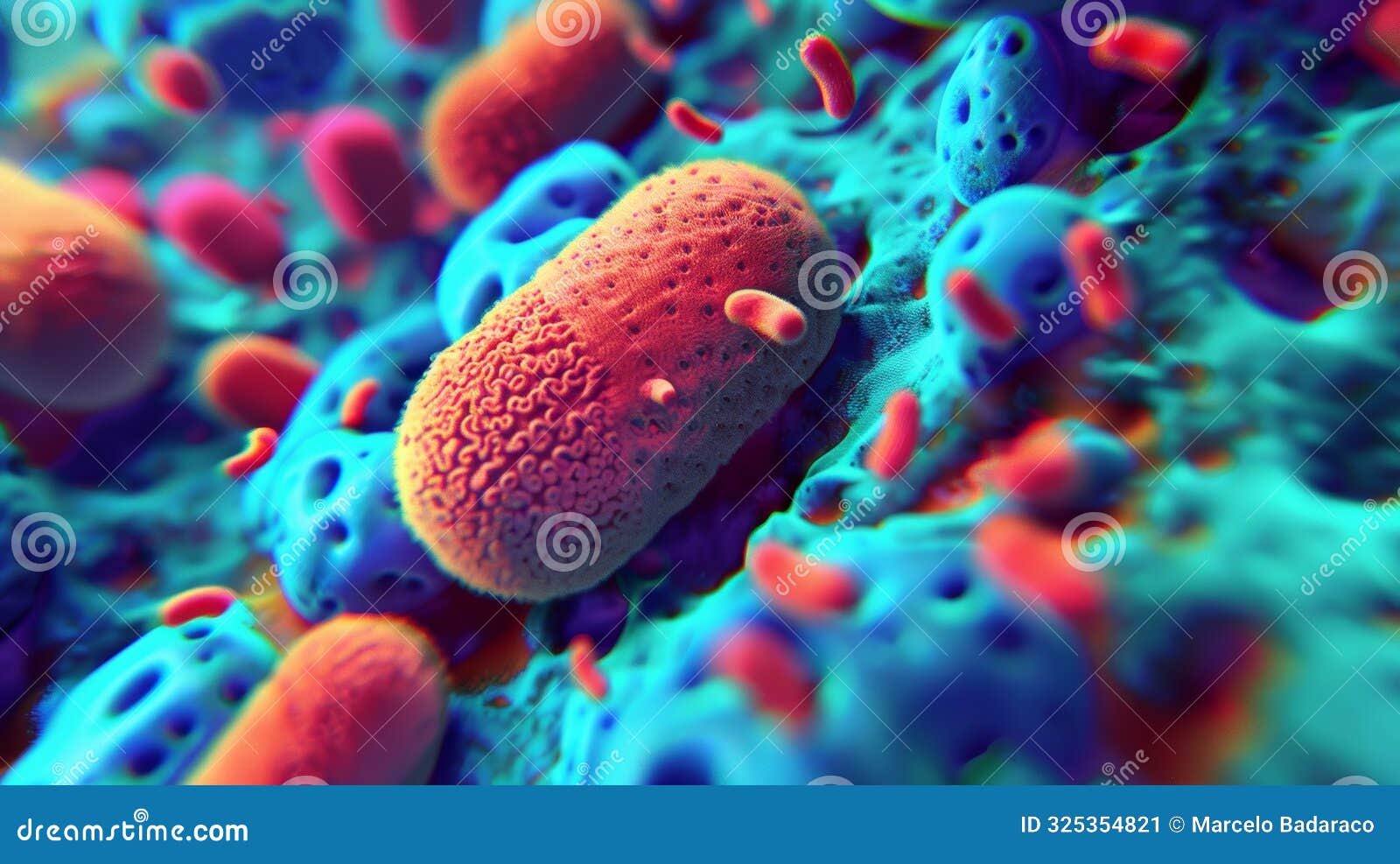 Scientific Exploration: Ultra-Realistic Microscopic Ecosystem Stock ...