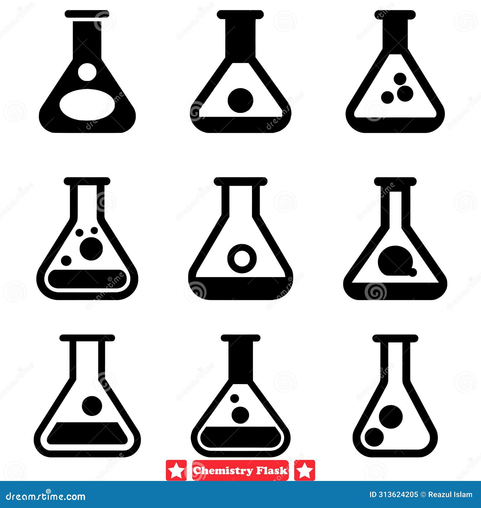 Scientific Flask Vector Pack Essential Tools for Chemistry Enthusiasts ...