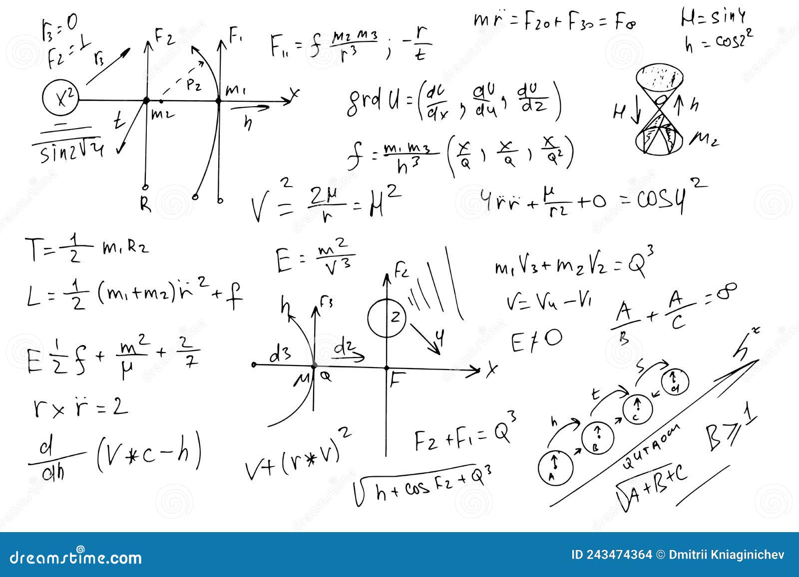 Scientific Formulas and Mathematical Expressions. Stock Vector ...