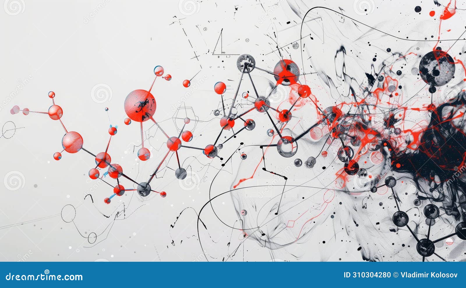 Scientific Formulas on a White Background, Styled with Bright Elements ...