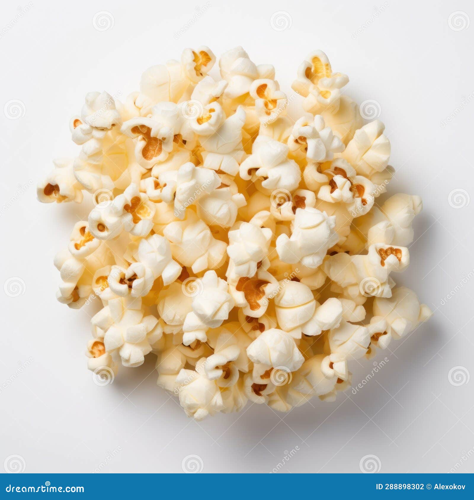 Scientific Graphy of Popcorn on White Background AI Generated Stock ...