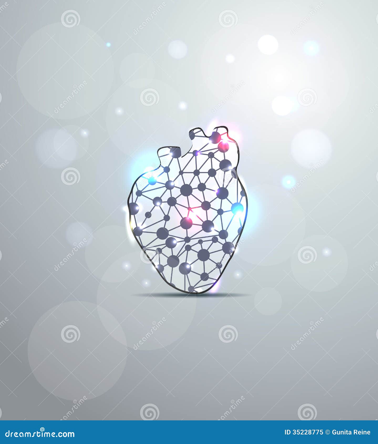 Scientific heart shape stock vector. Illustration of business - 35228775