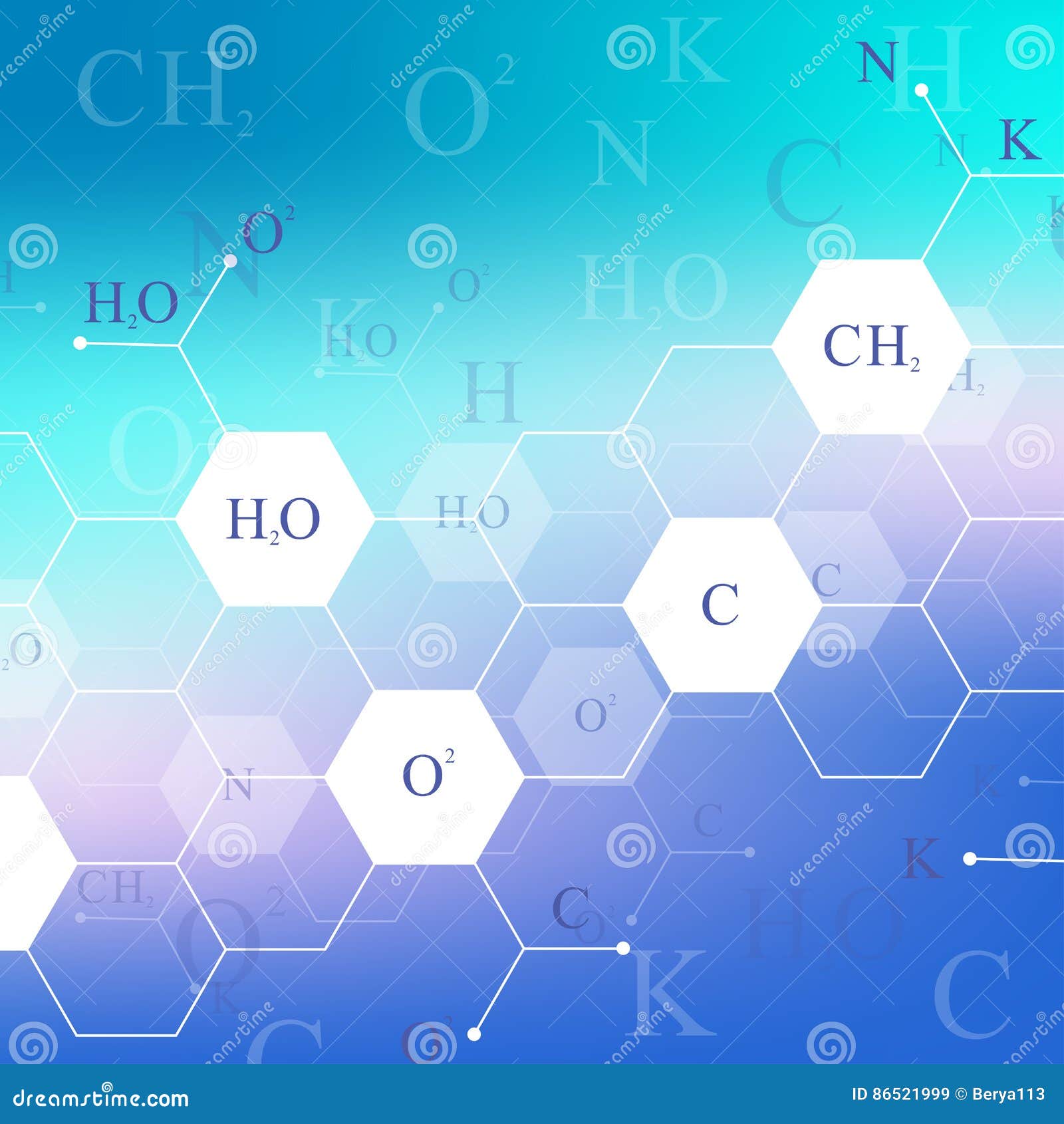 Scientific Hexagonal Chemistry Pattern. Structure Molecule DNA Research ...