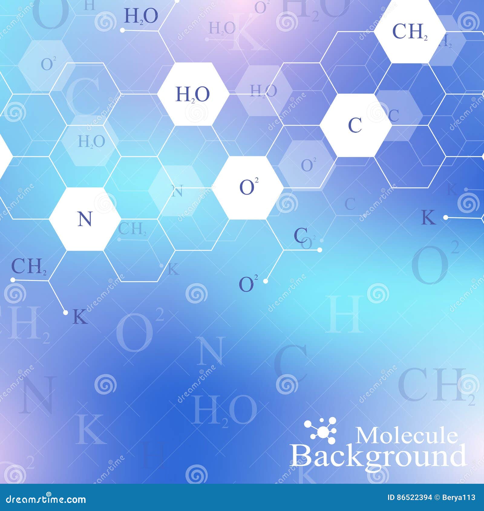 Scientific Hexagonal Chemistry Pattern. Structure Molecule DNA Research ...
