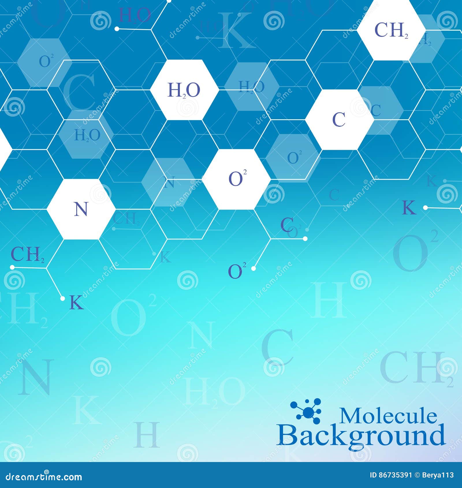 Scientific Hexagonal Chemistry Pattern. Structure Molecule DNA Research ...