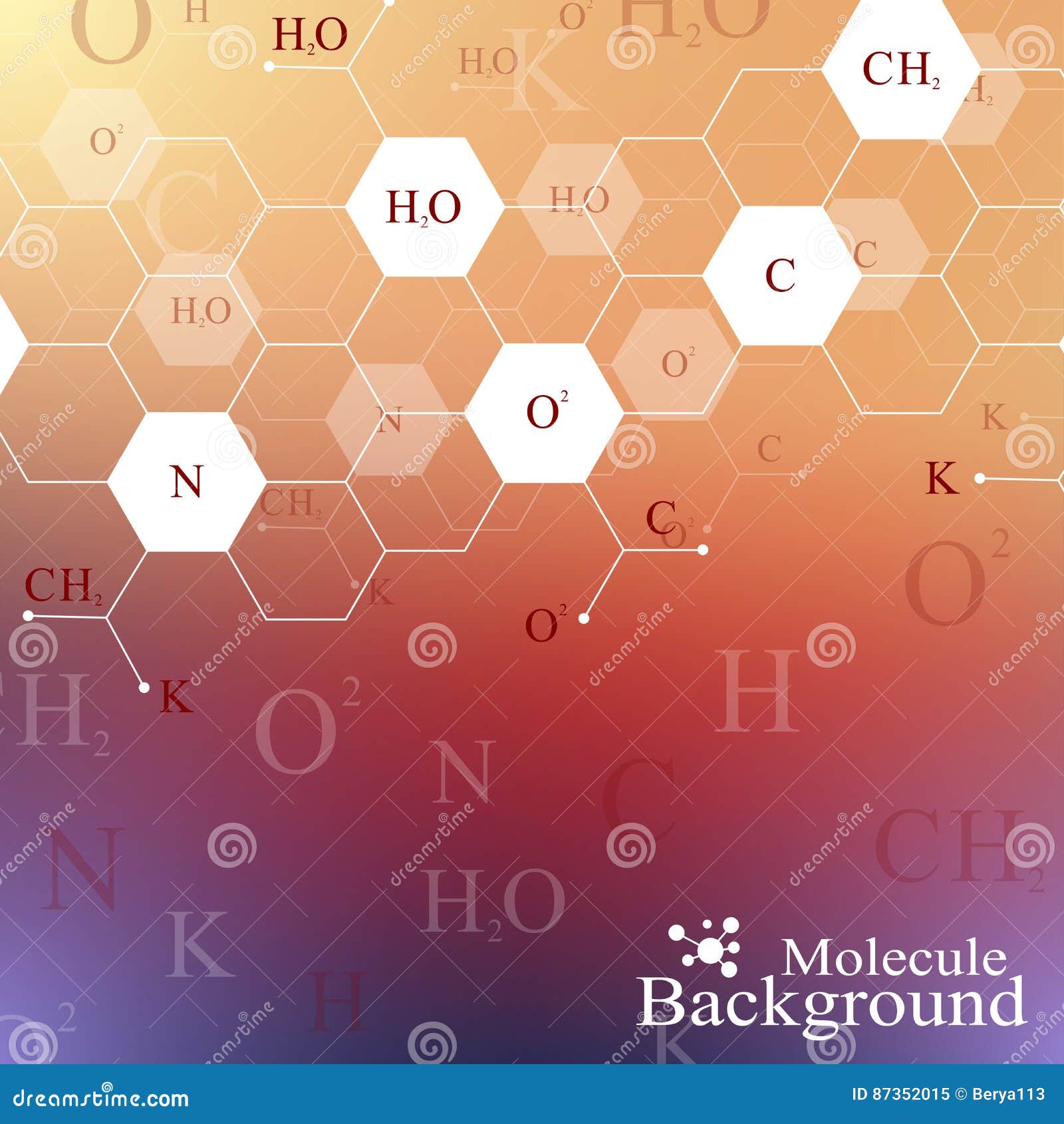 Scientific Hexagonal Chemistry Pattern. Structure Molecule DNA Research ...