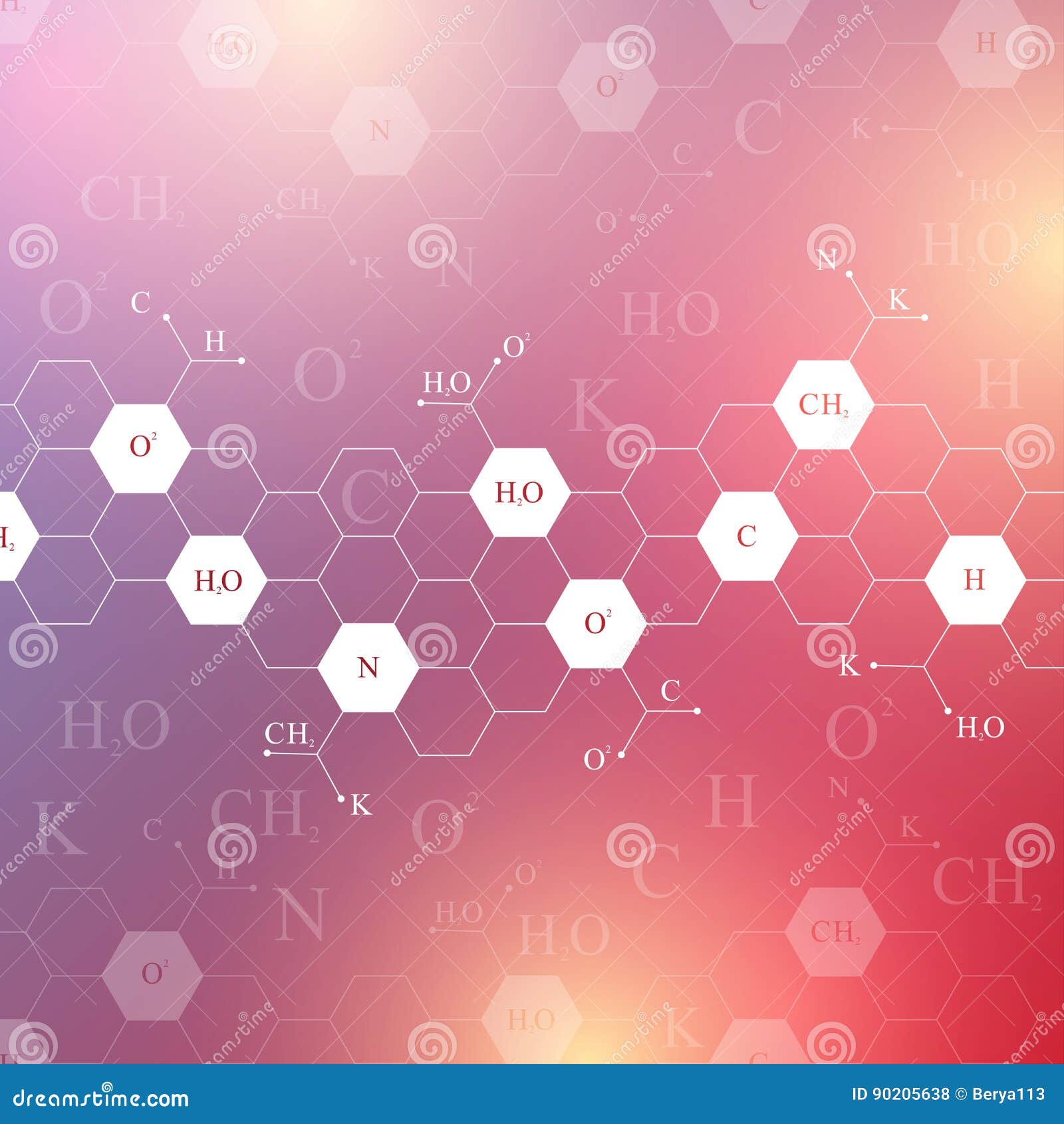 Scientific Hexagonal Chemistry Pattern. Structure Molecule DNA Research ...