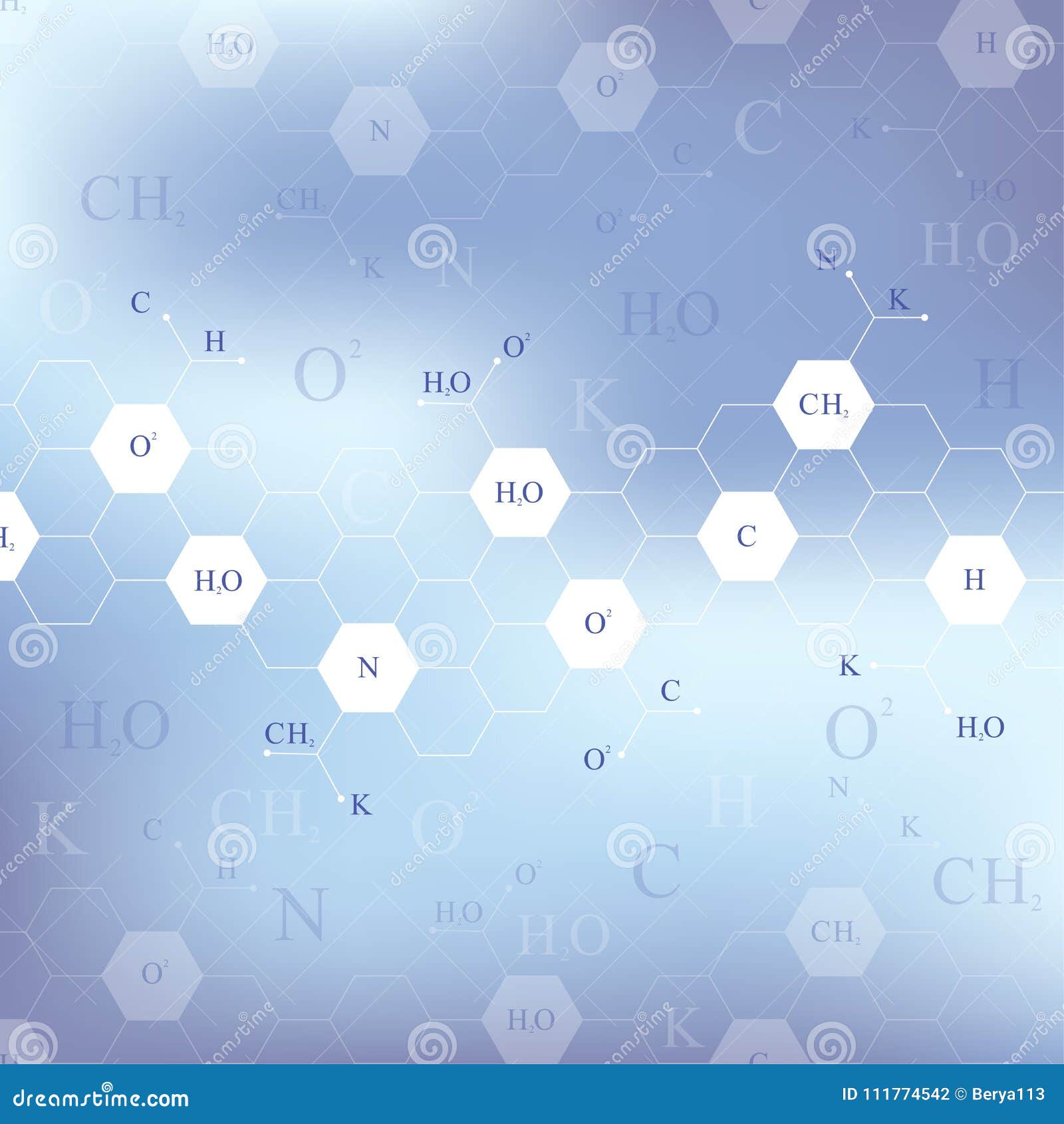 Scientific Hexagonal Chemistry Pattern. Structure Molecule DNA Research ...