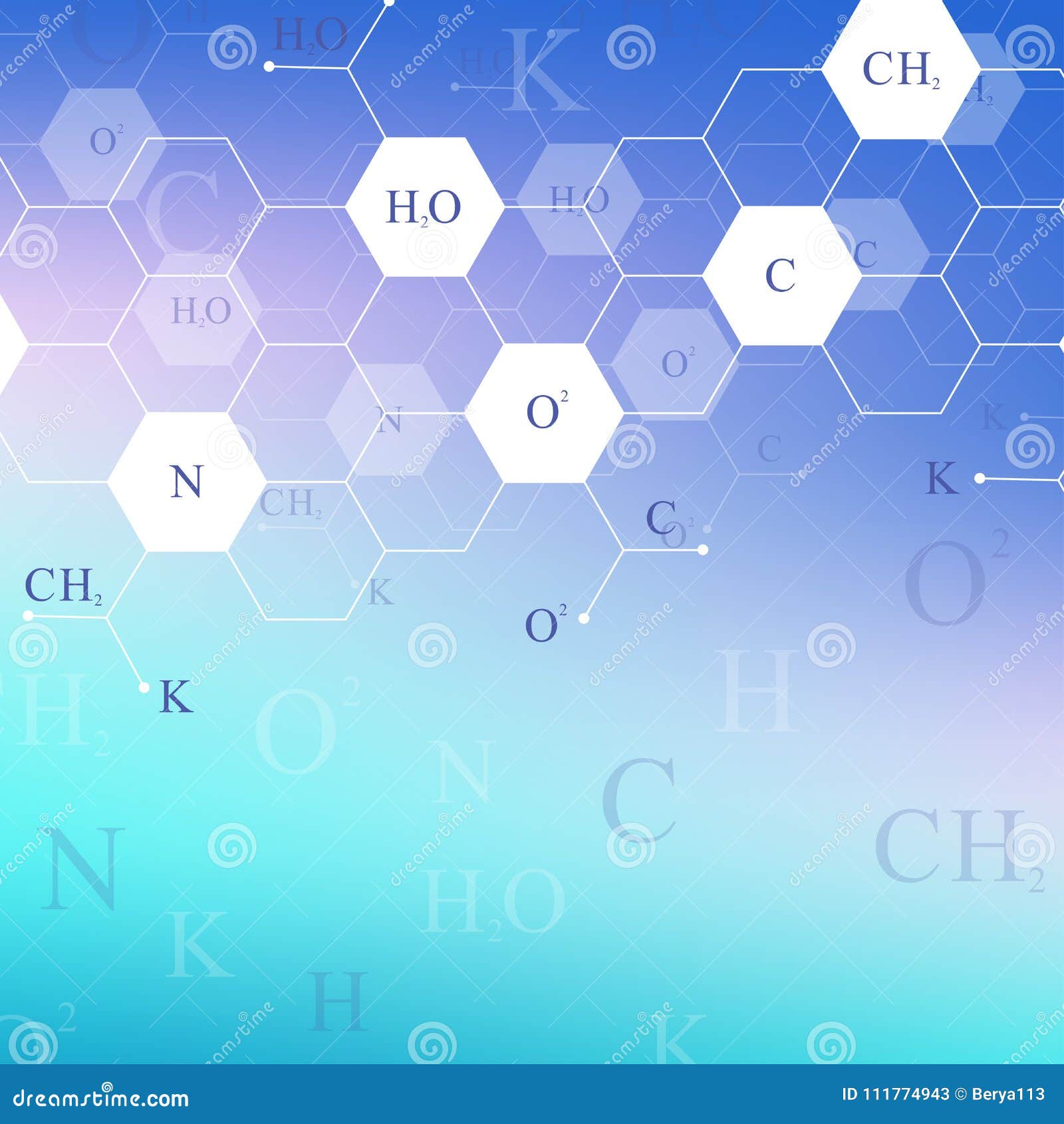 Scientific Hexagonal Chemistry Pattern. Structure Molecule DNA Research ...