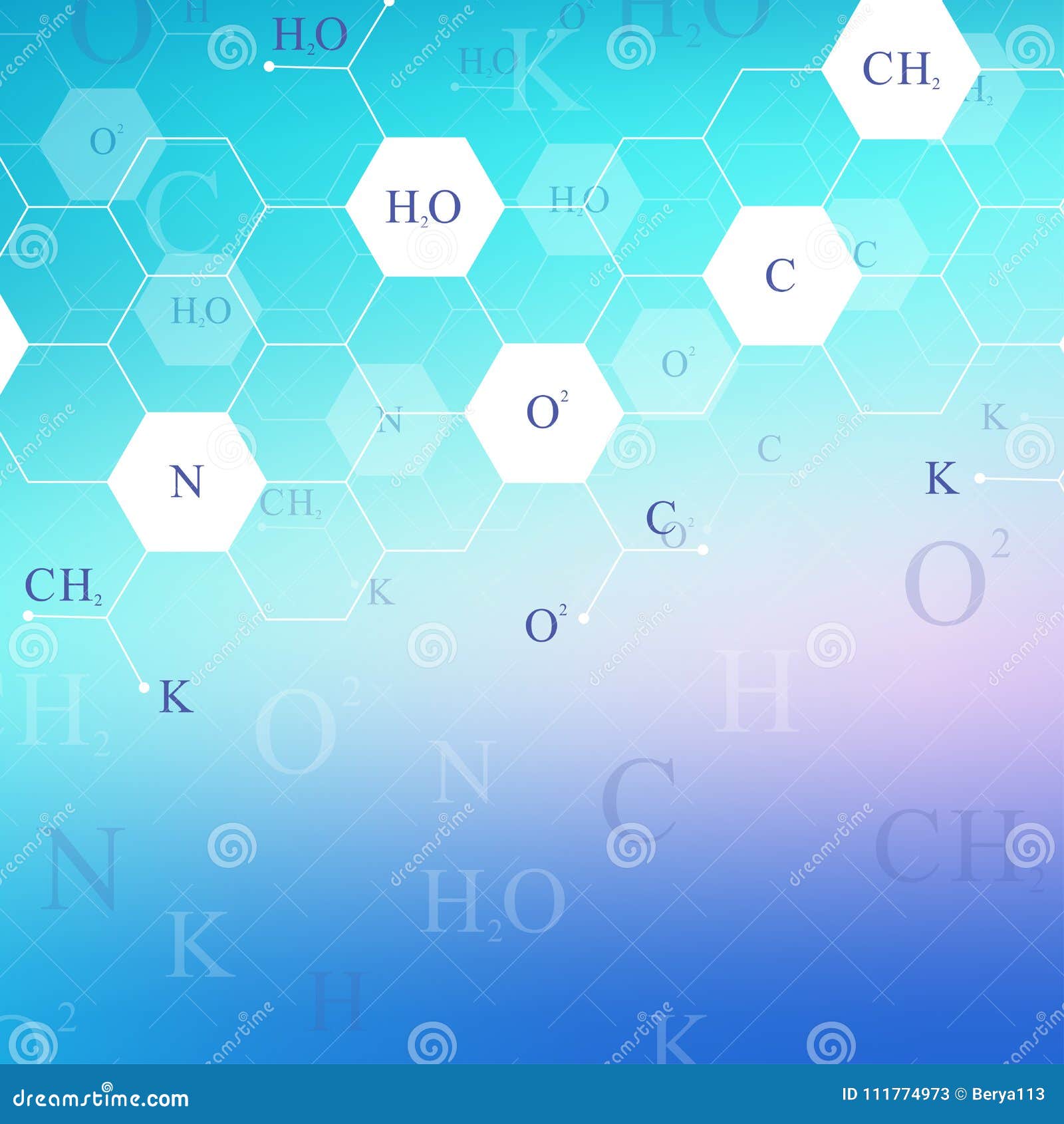 Scientific Hexagonal Chemistry Pattern. Structure Molecule DNA Research ...