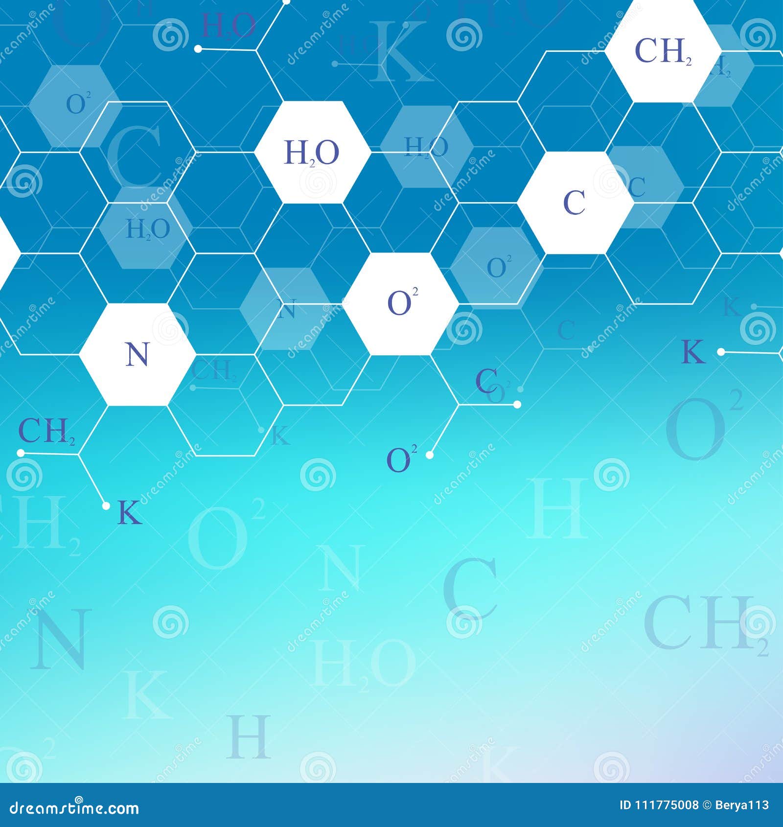 Scientific Hexagonal Chemistry Pattern. Structure Molecule DNA Research ...