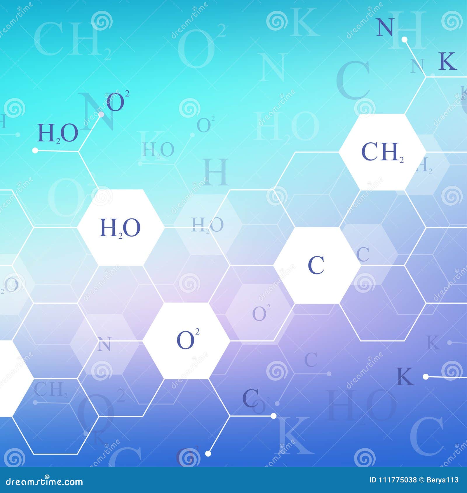Scientific Hexagonal Chemistry Pattern. Structure Molecule DNA Research ...