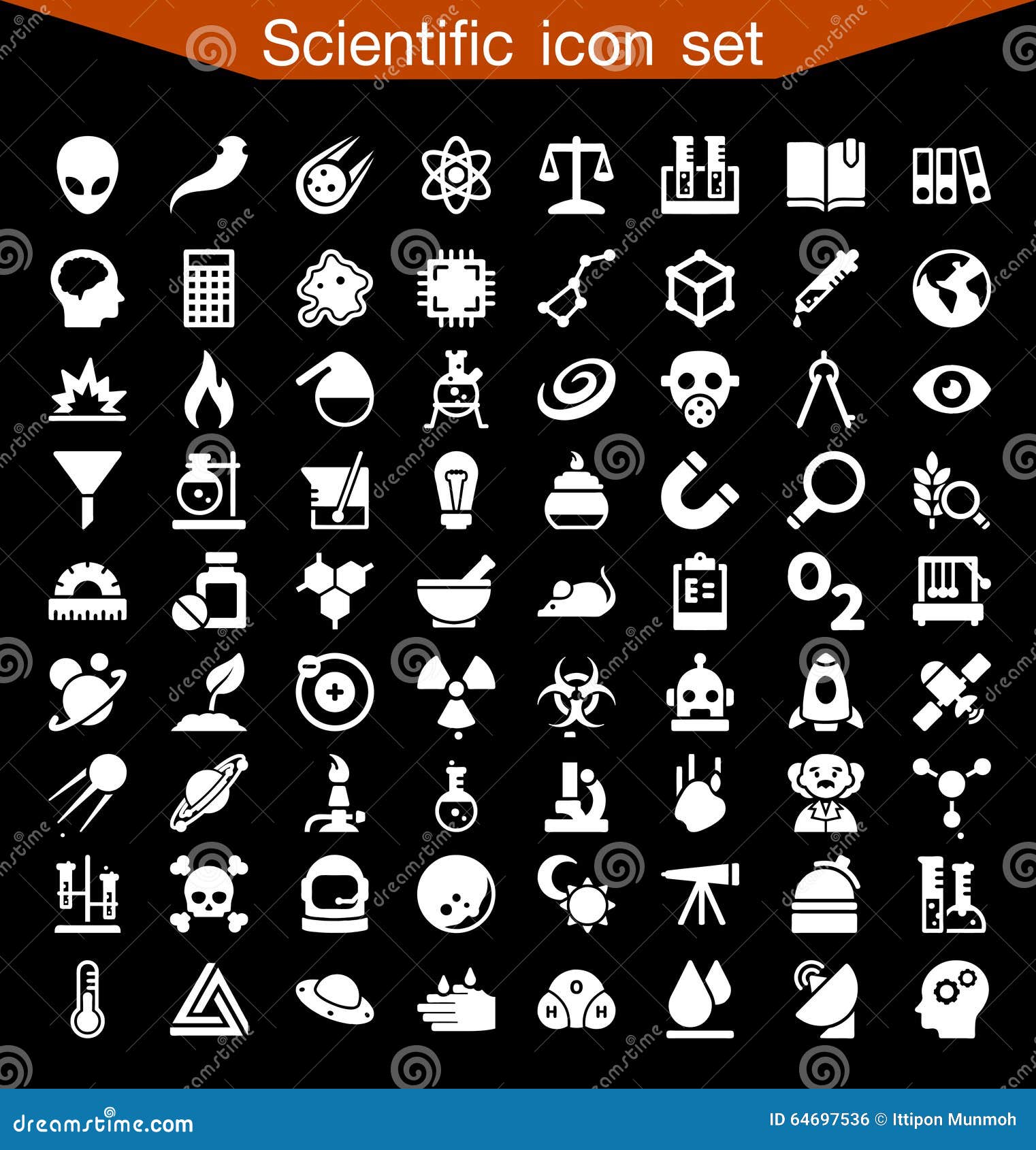 Scientific icon set stock illustration. Illustration of heal - 64697536