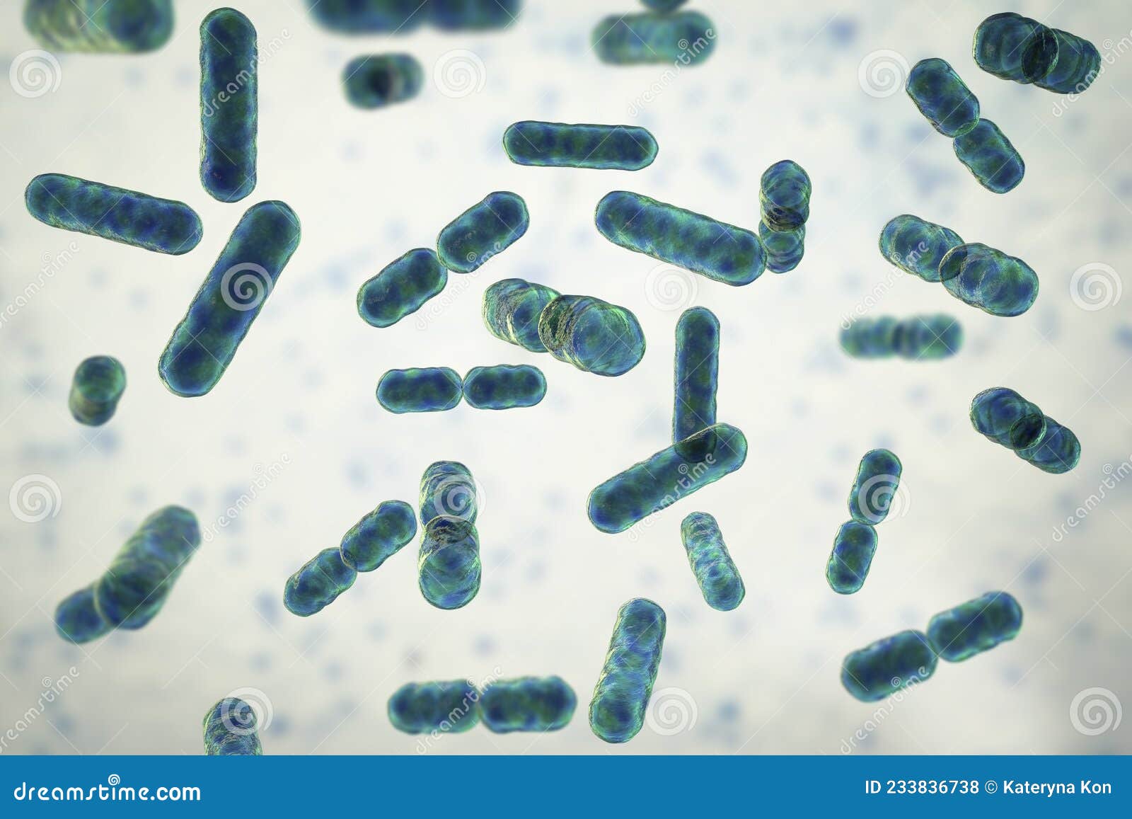 Bacteria Bacteroides, 3D Illustration Stock Illustration - Illustration ...