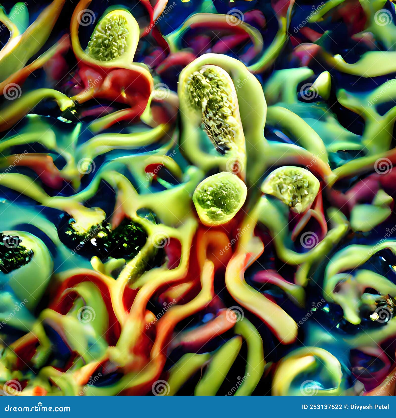 Cause Of Sepsis. Close-up Of Cross Section Of Blood Vessel With Red ...