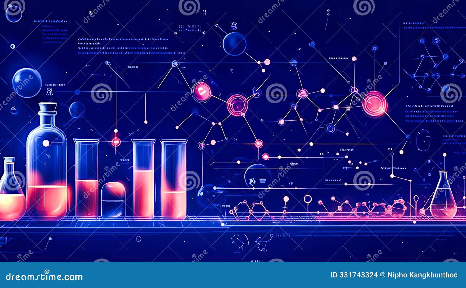 A Scientific Infographic Illustrating a Chemical Synthesis Process, Ai ...