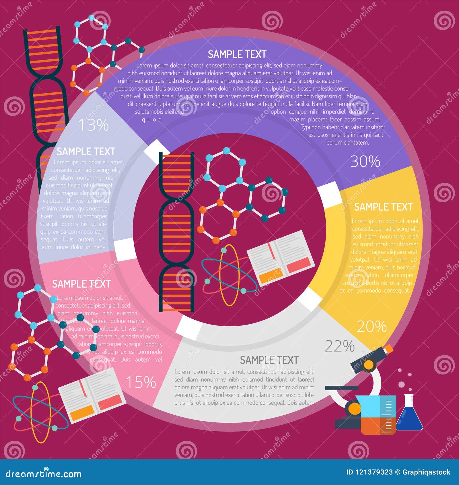 Scientific Infographic Cartoon Vector | CartoonDealer.com #121379323