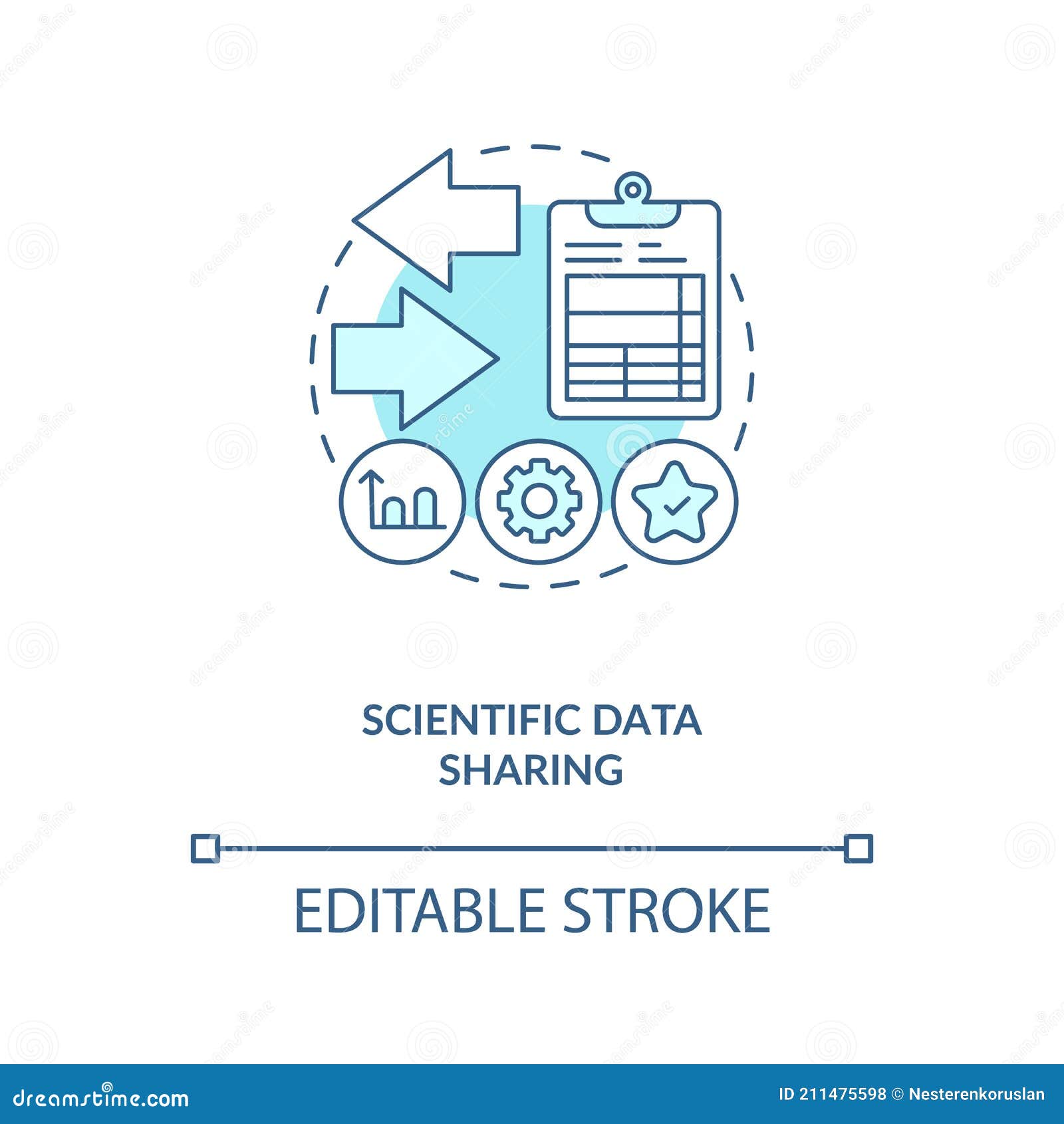 Scientific Information Sharing Concept Icon Stock Vector - Illustration ...