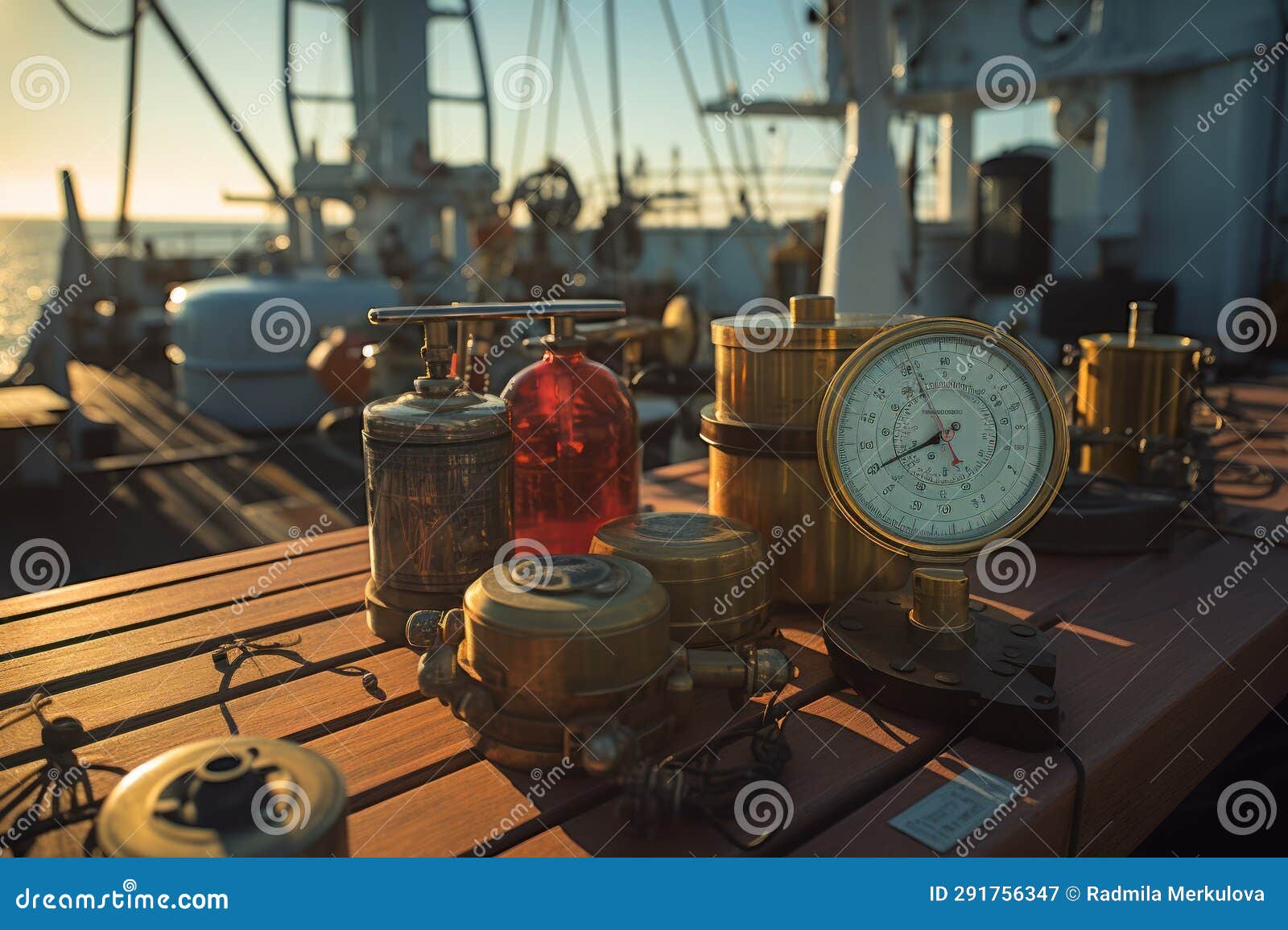 Scientific Instruments and Equipment on the Deck of a Research Vessel ...