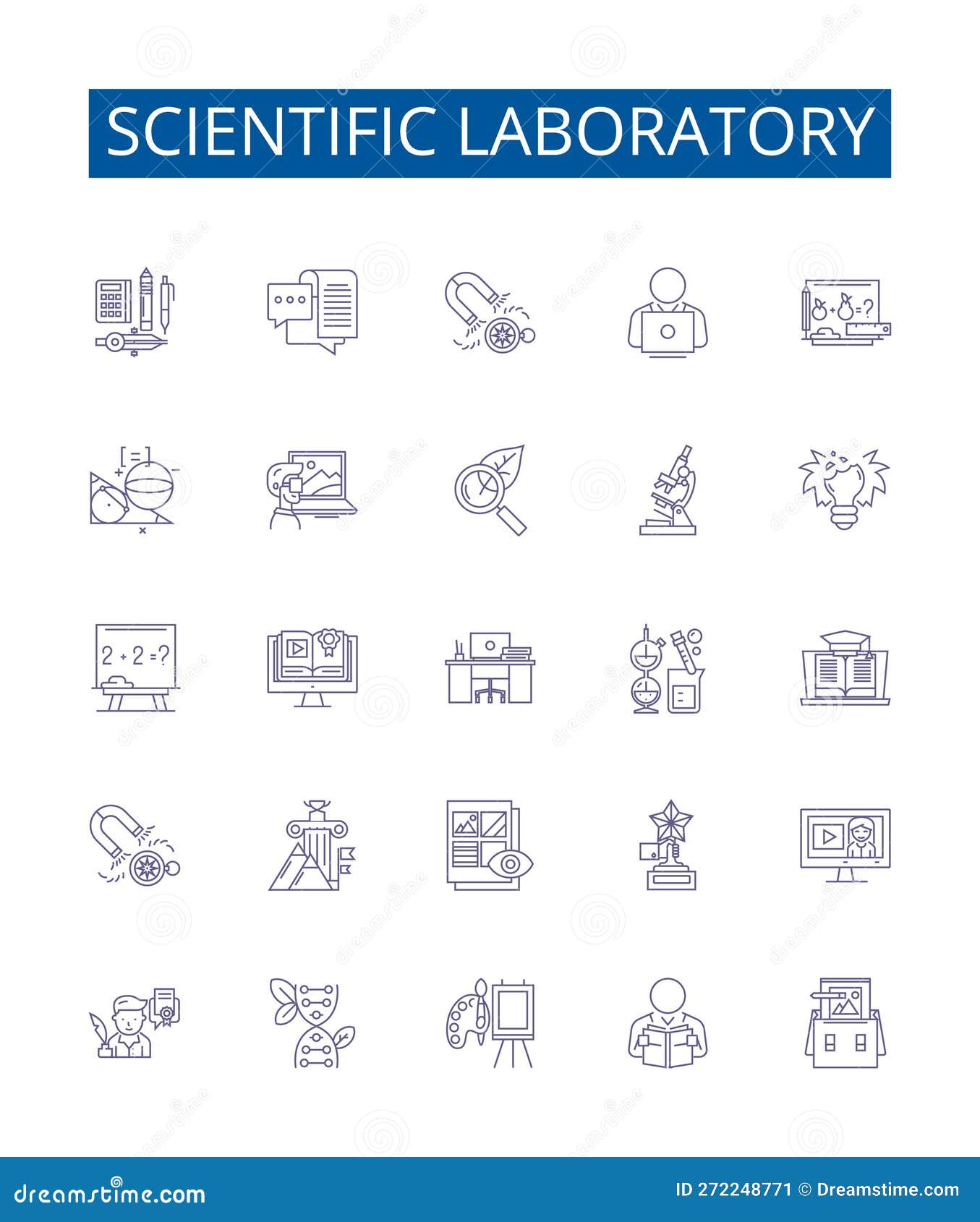Scientific Laboratory Line Icons Signs Set. Design Collection Of ... Scientific Laboratory Line Icons Signs Set. Design Collection Of ...