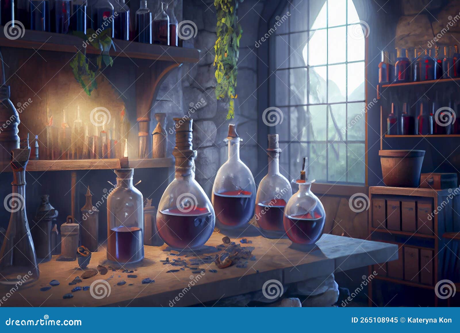 Scientific Laboratory, Medieval Science Laboratory,ai Illustration ...