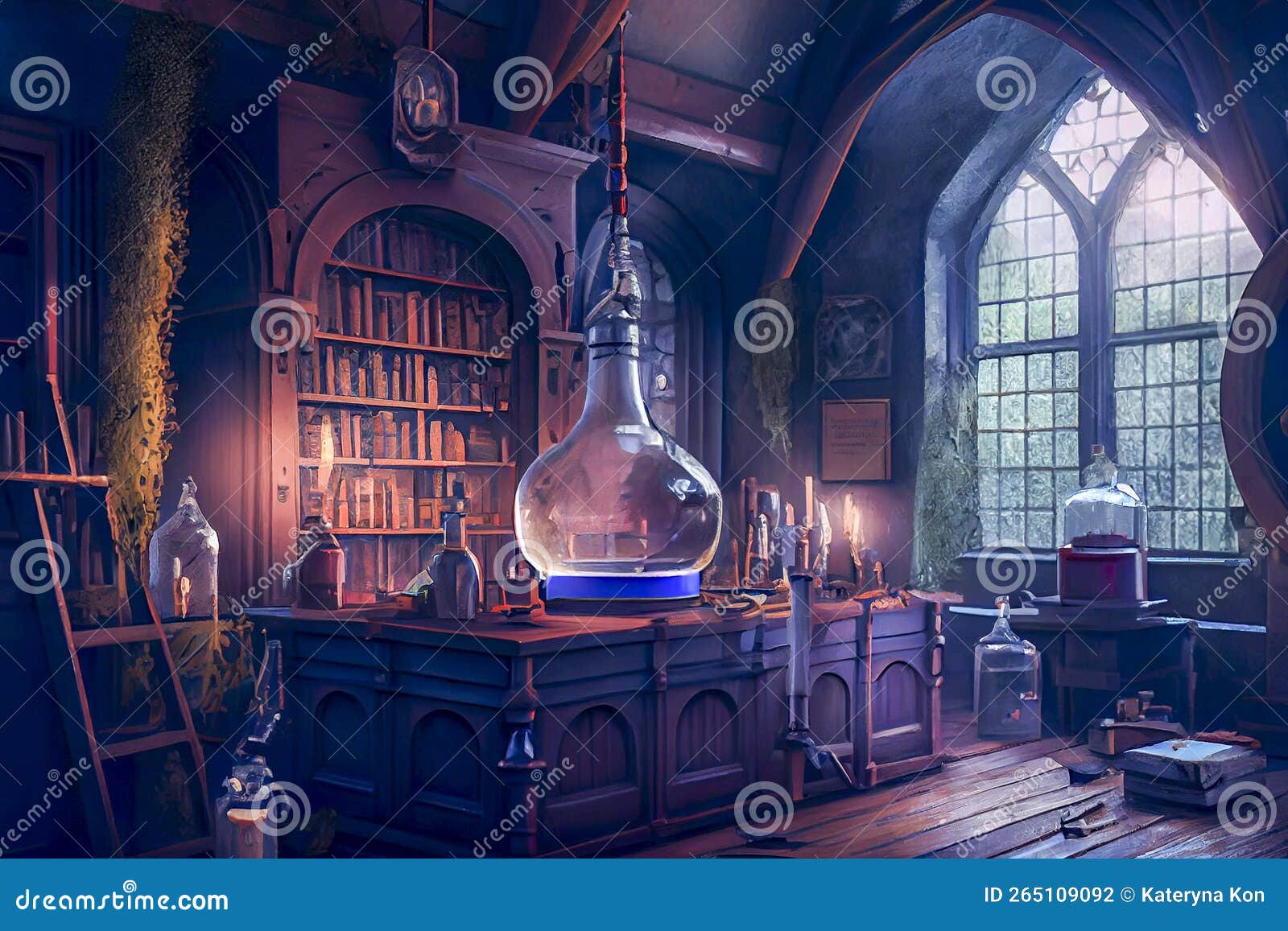 Scientific Laboratory, Medieval Science Laboratory,ai Illustration ...
