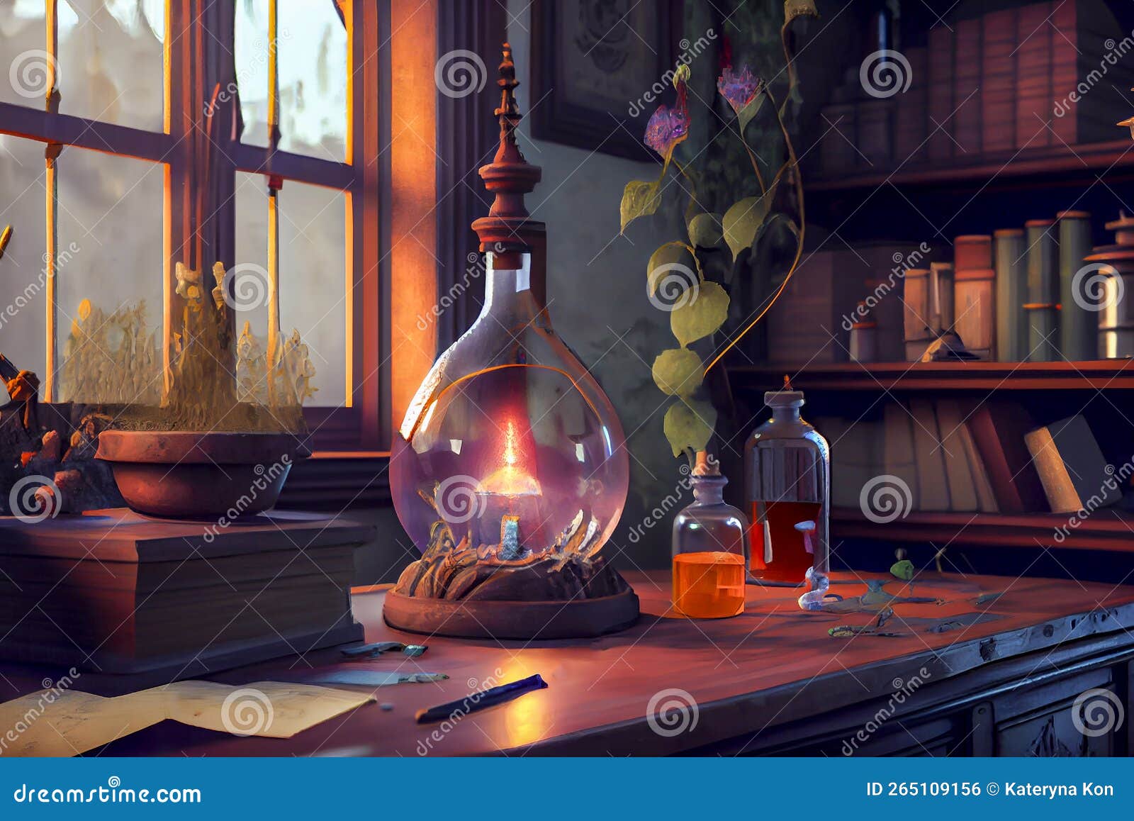 Scientific Laboratory, Medieval Science Laboratory,ai Illustration ...