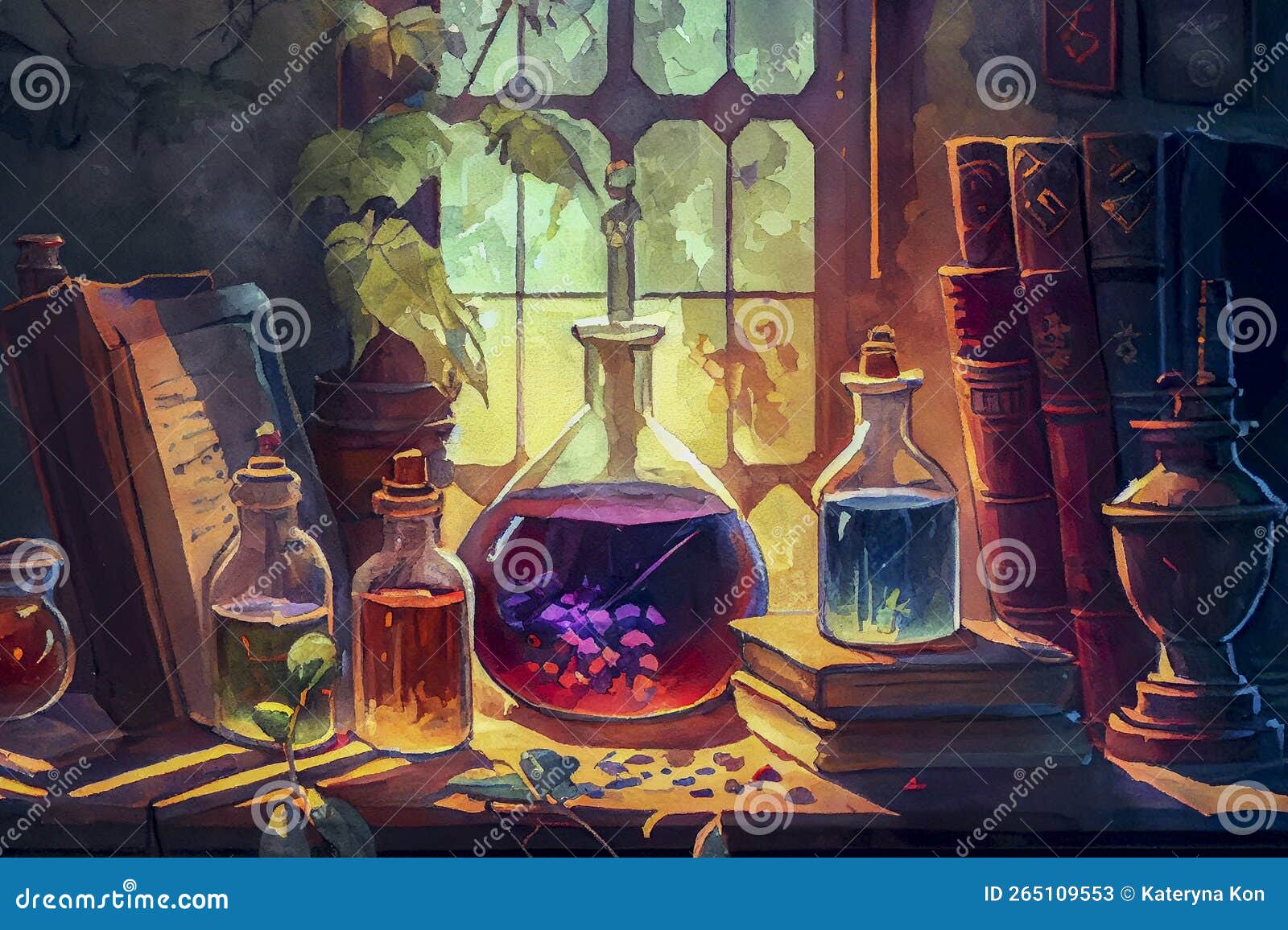 Scientific Laboratory, Medieval Science Laboratory,ai Illustration ...