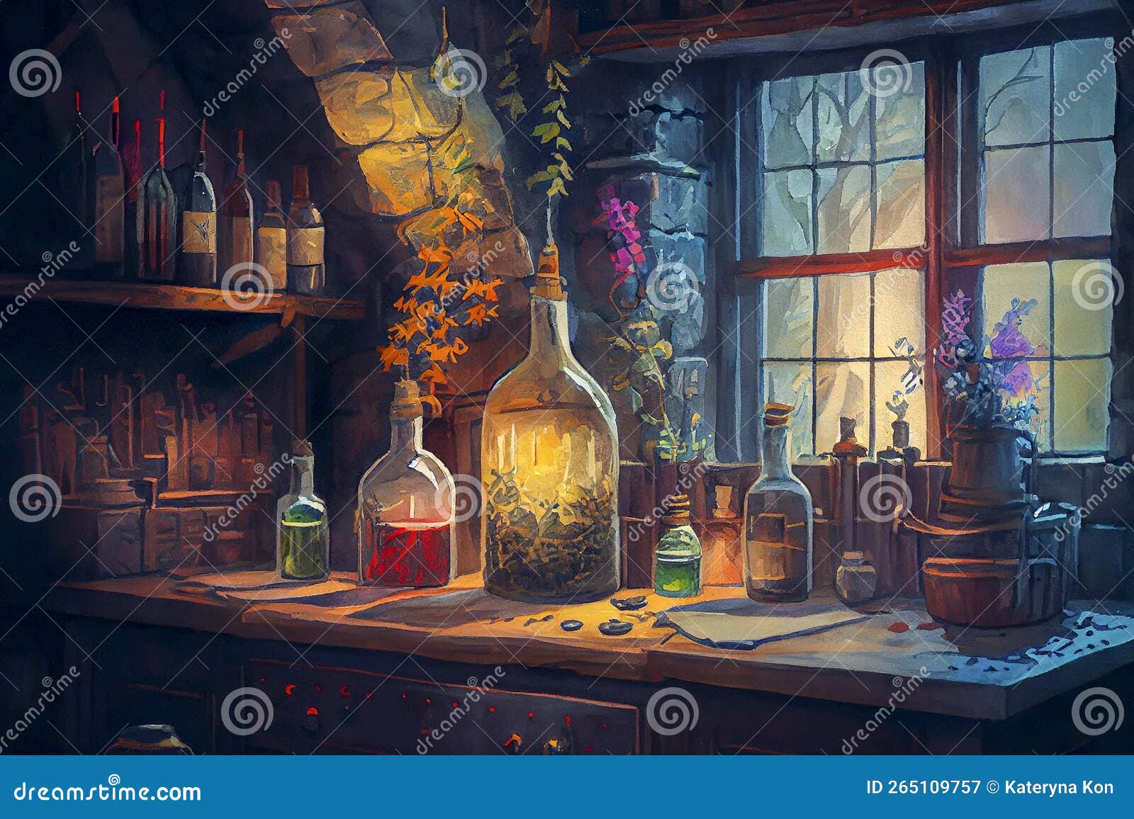 Scientific Laboratory, Medieval Science Laboratory,ai Illustration ...