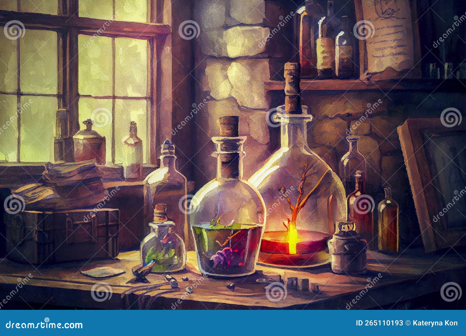 Scientific Laboratory, Medieval Science Laboratory,ai Illustration ...