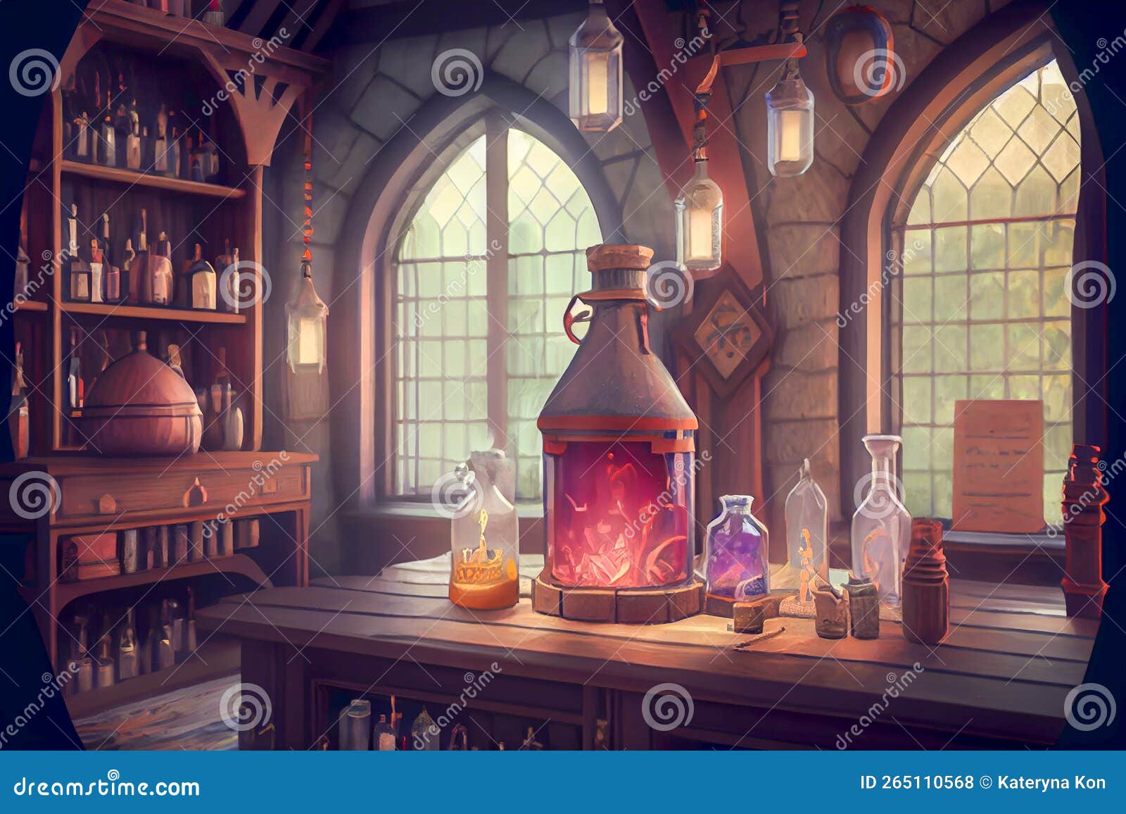 Scientific Laboratory, Medieval Science Laboratory,ai Illustration ...