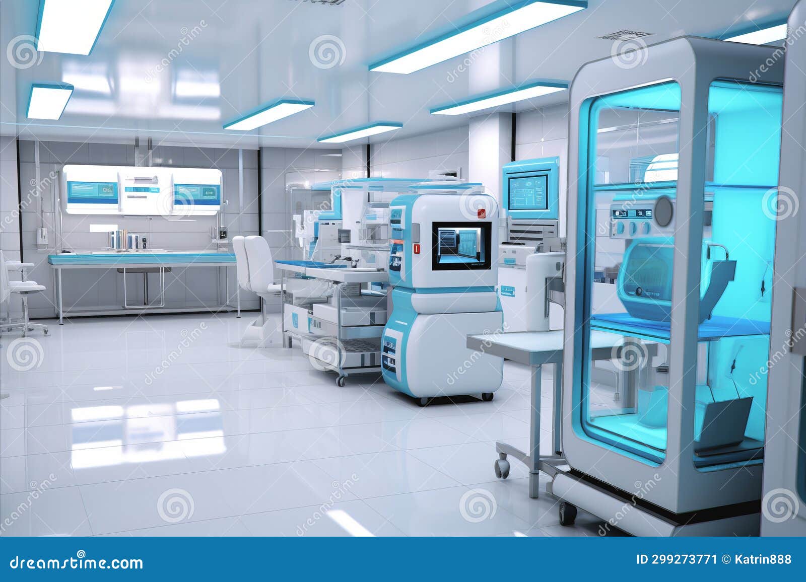 Scientific Laboratory with Modern Equipment Stock Illustration ...