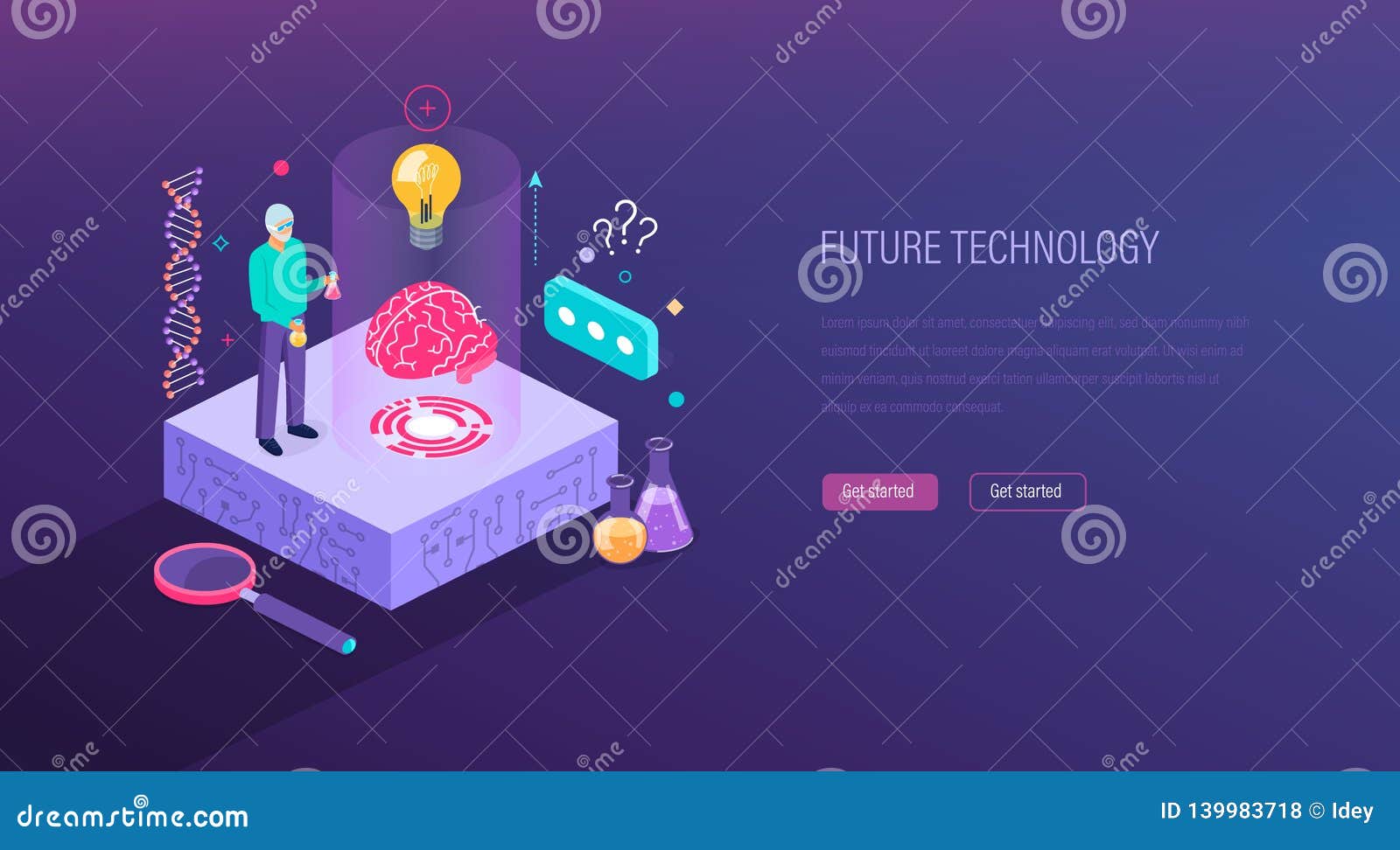 Scientific Laboratory, Research, Visualization of DNA, Molecules ...