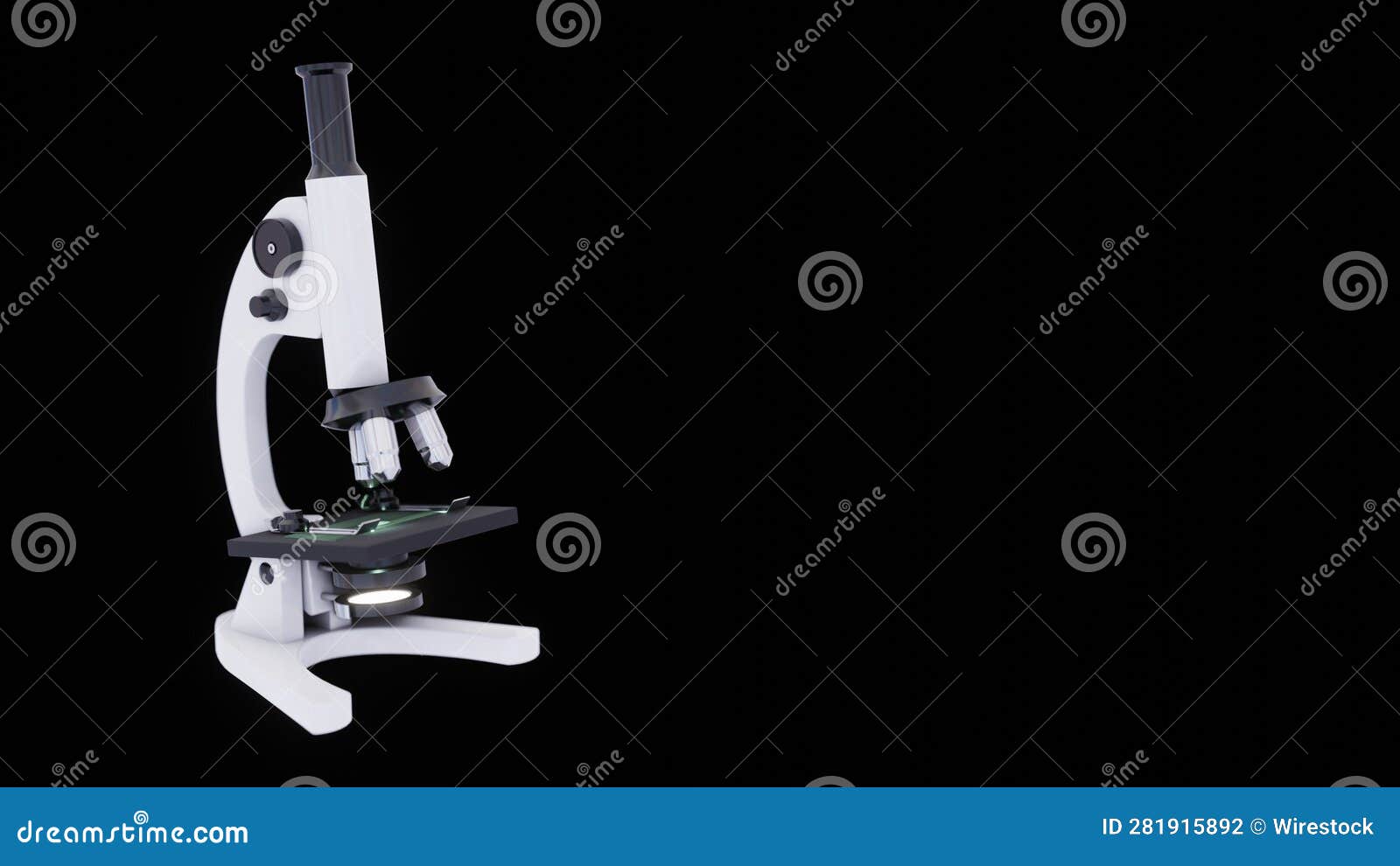 A Microscope is Standing Next To Some Items on the Table Stock Photo ...