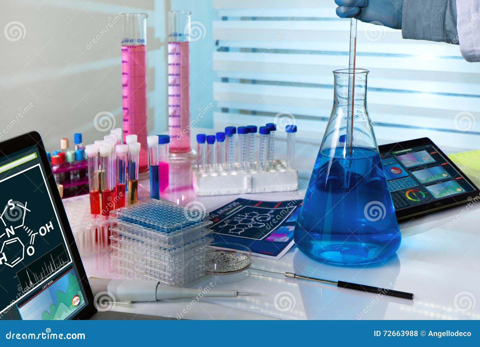 Scientific Laboratory Table Stock Photo - Image of investigation ...
