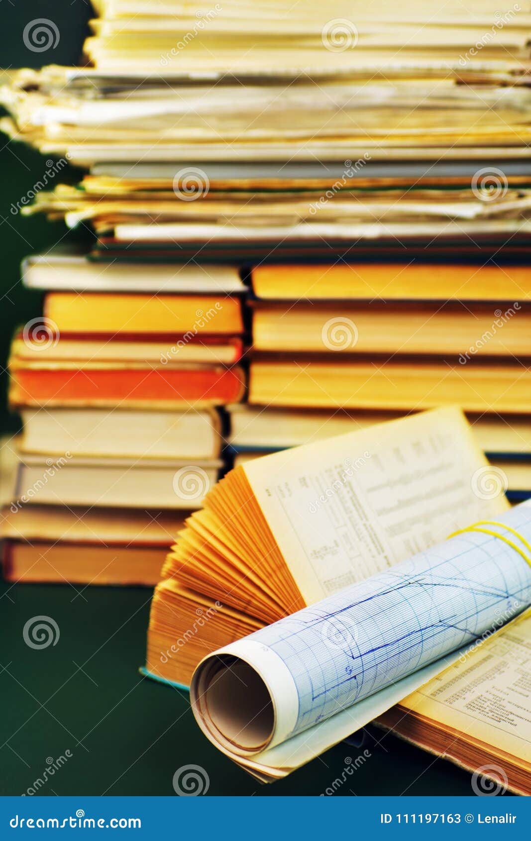 Scientific Literature and Graphics Stock Image - Image of textbook ...