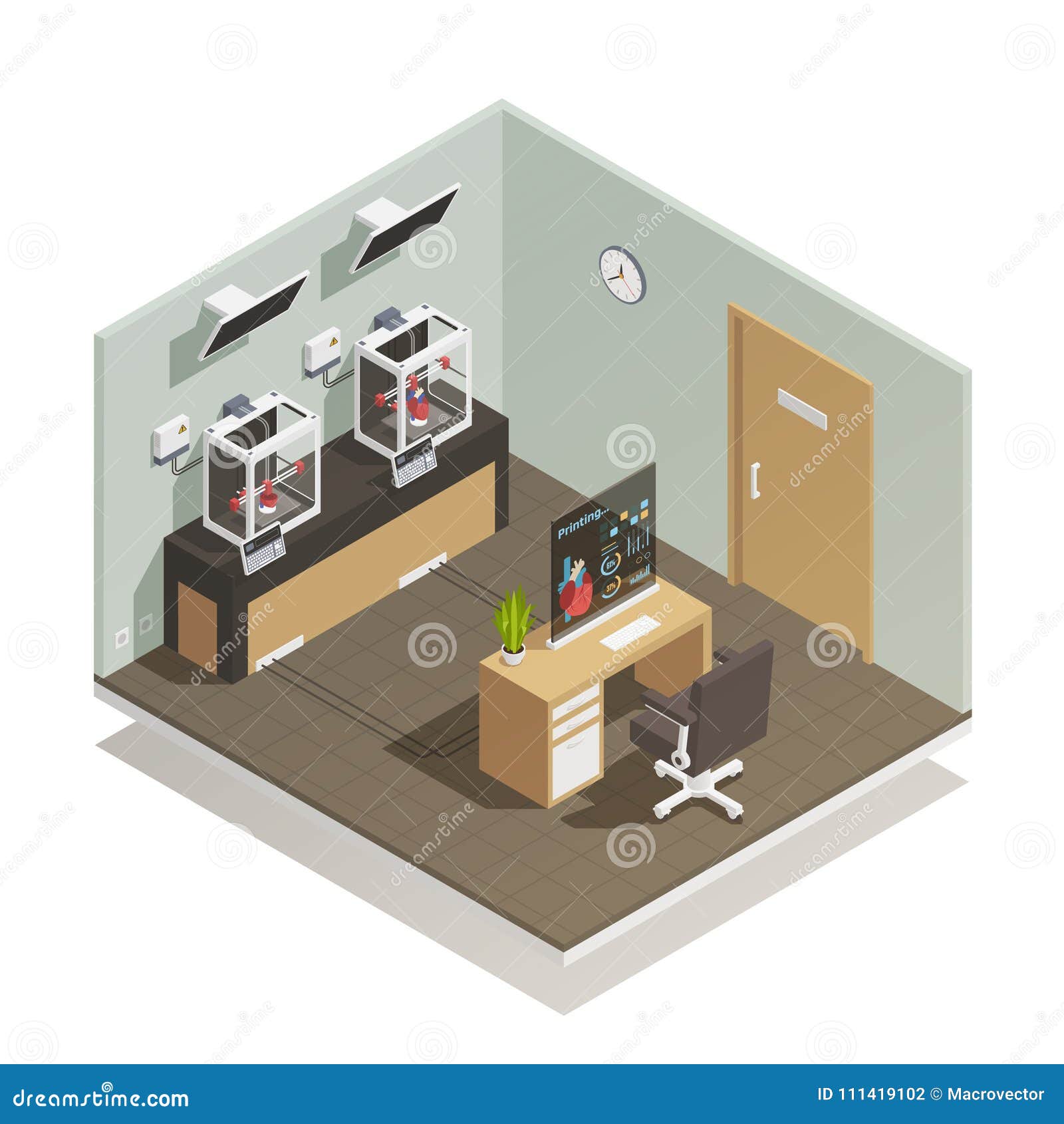 Pancreas Isometric Anatomy Of Human Body. Internal Organs 3D. Or Vector ...