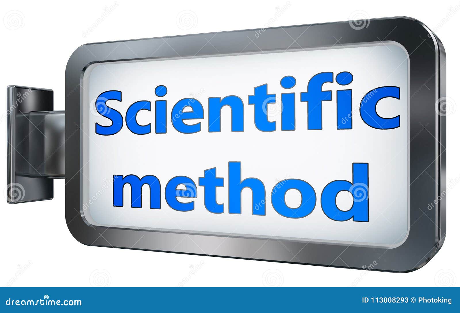 Scientific Method on Billboard Background Stock Illustration ...