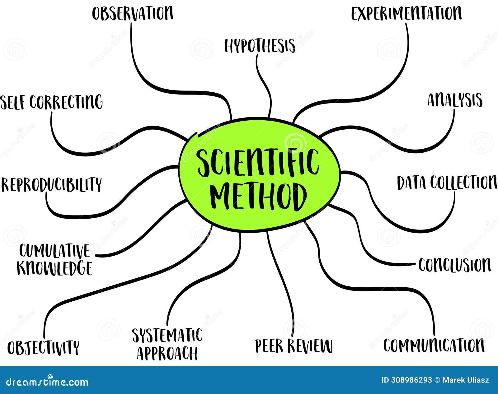 Scientific Method Infographics Mind Map, Science and Research Concept ...