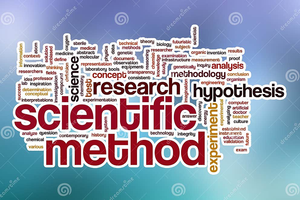 Scientific Method Word Cloud with Abstract Background Stock Photo ...