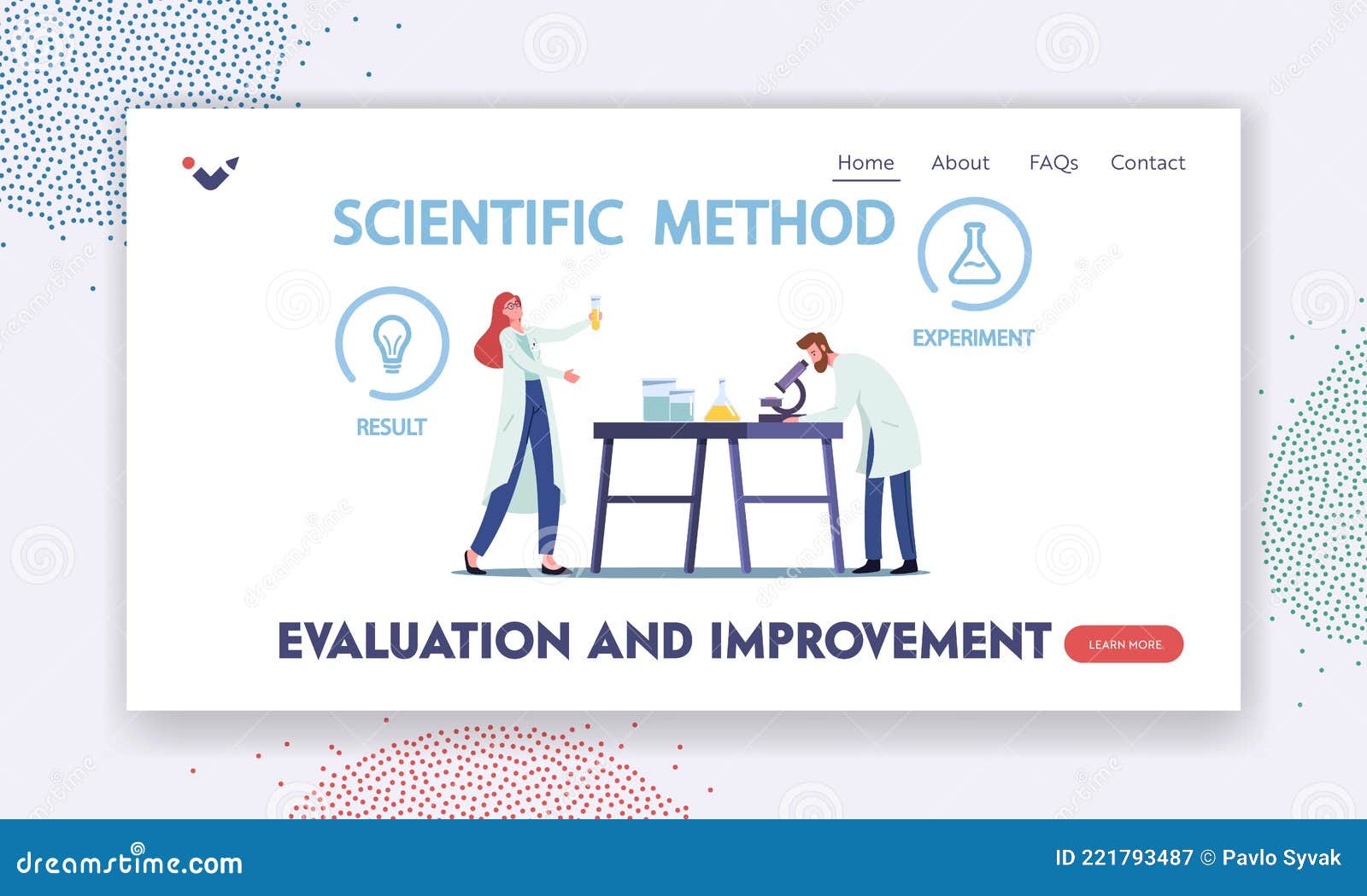 Scientific Methods Evaluation and Improverment Landing Page Template ...