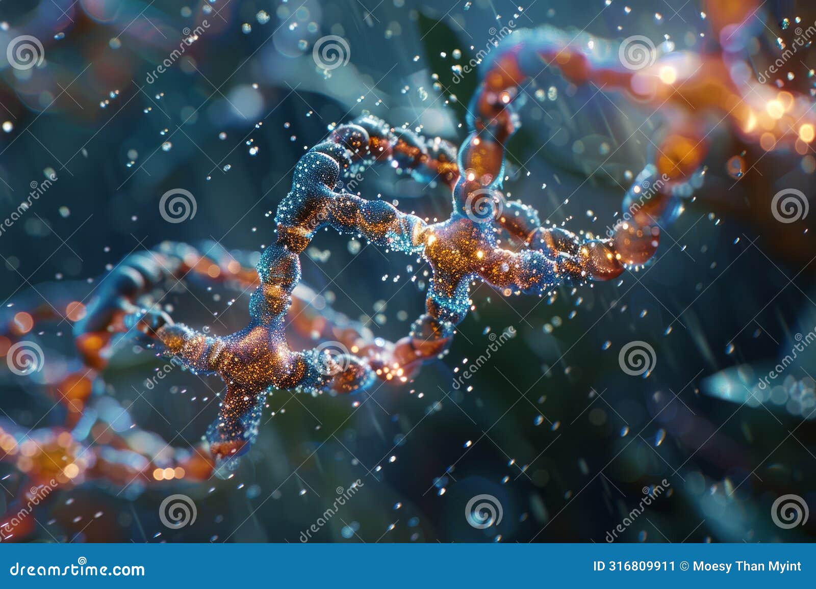Ultra Realistic Scientific Micrograph of a Double Helix DNA Stock ...