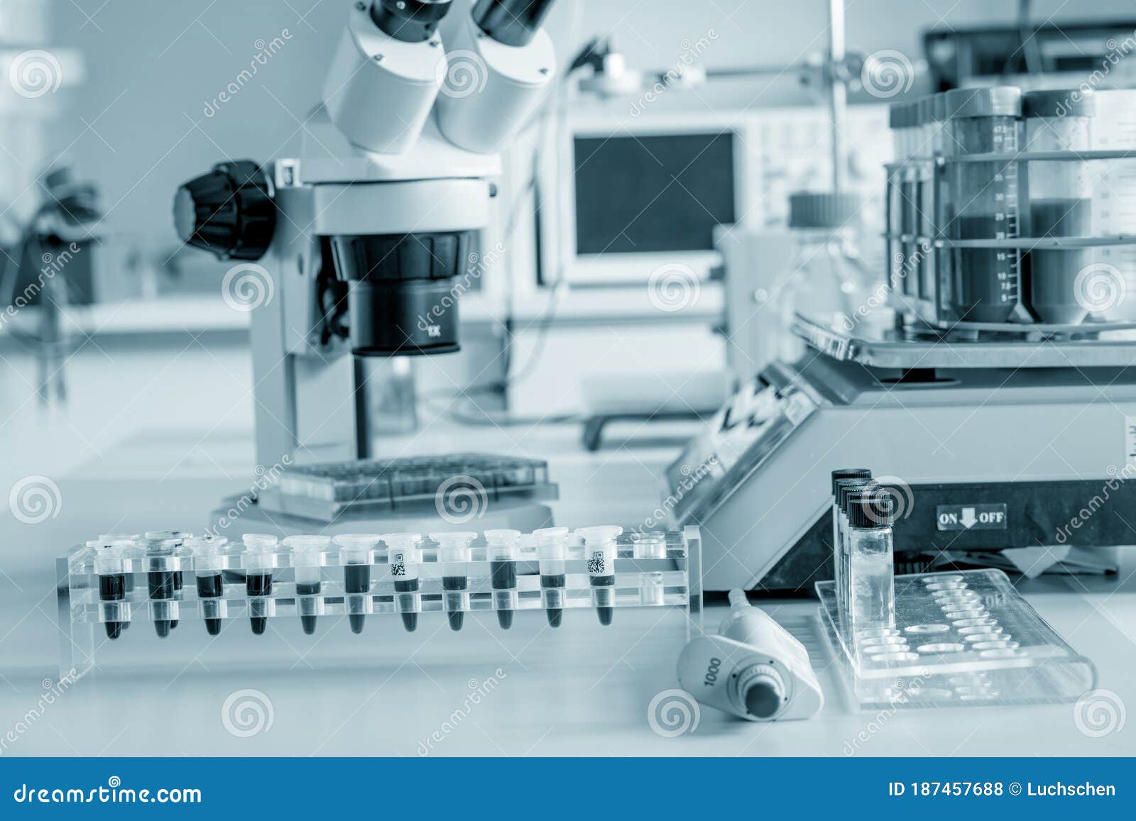 Scientific Microscope in the Laboratory of Forensics Stock Photo ...