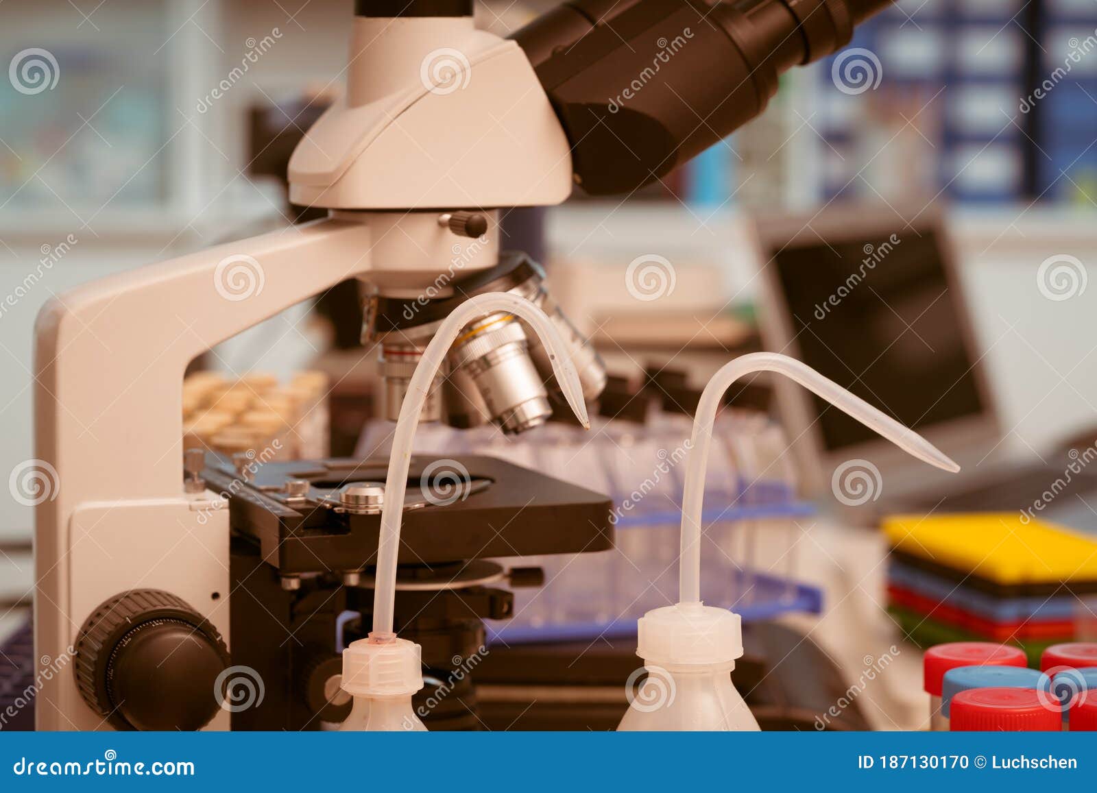 Scientific Microscope in the Laboratory of Forensics Stock Photo ...
