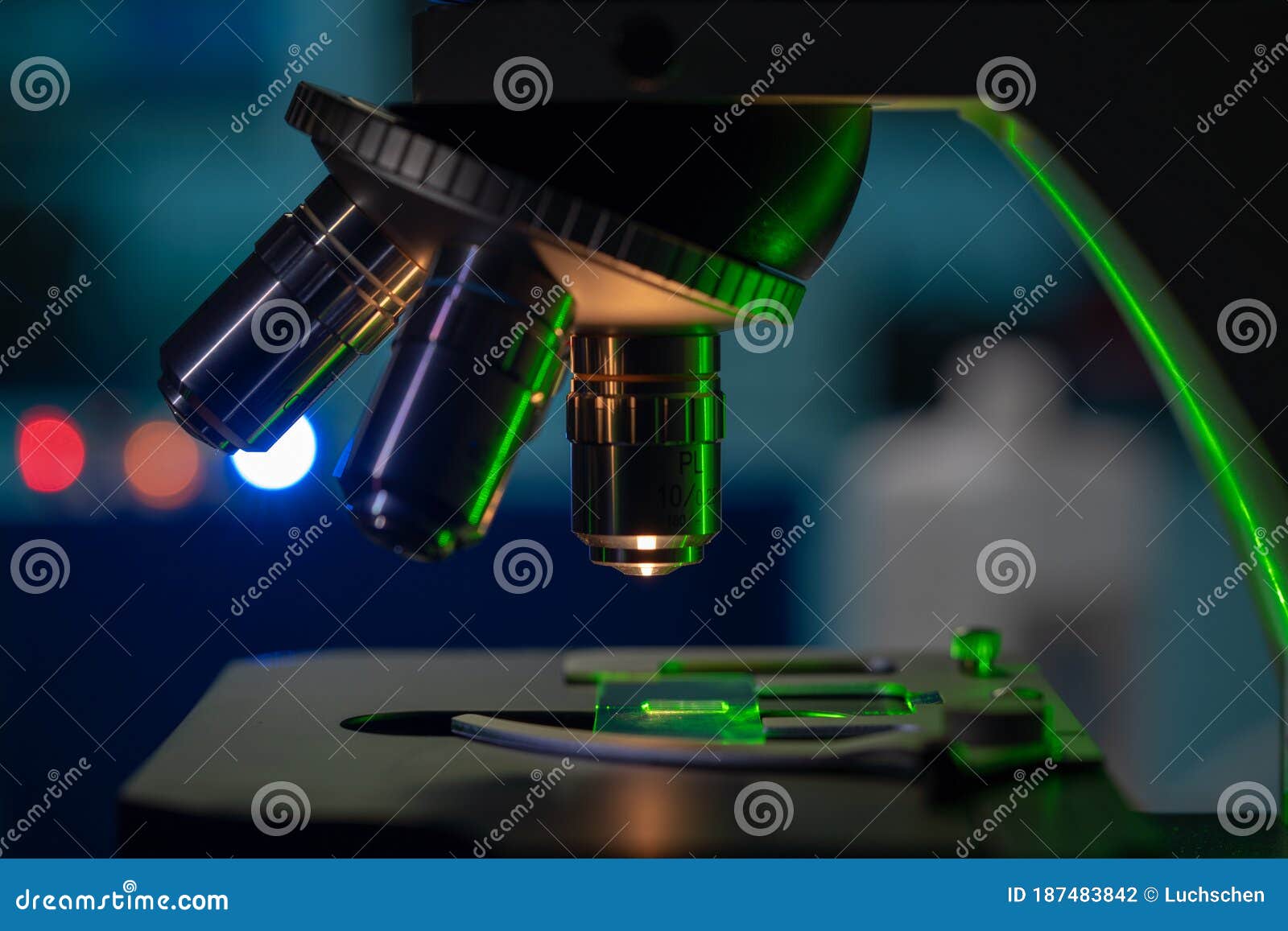 Scientific Microscope in a Nanotechnology Laboratory Stock Photo ...